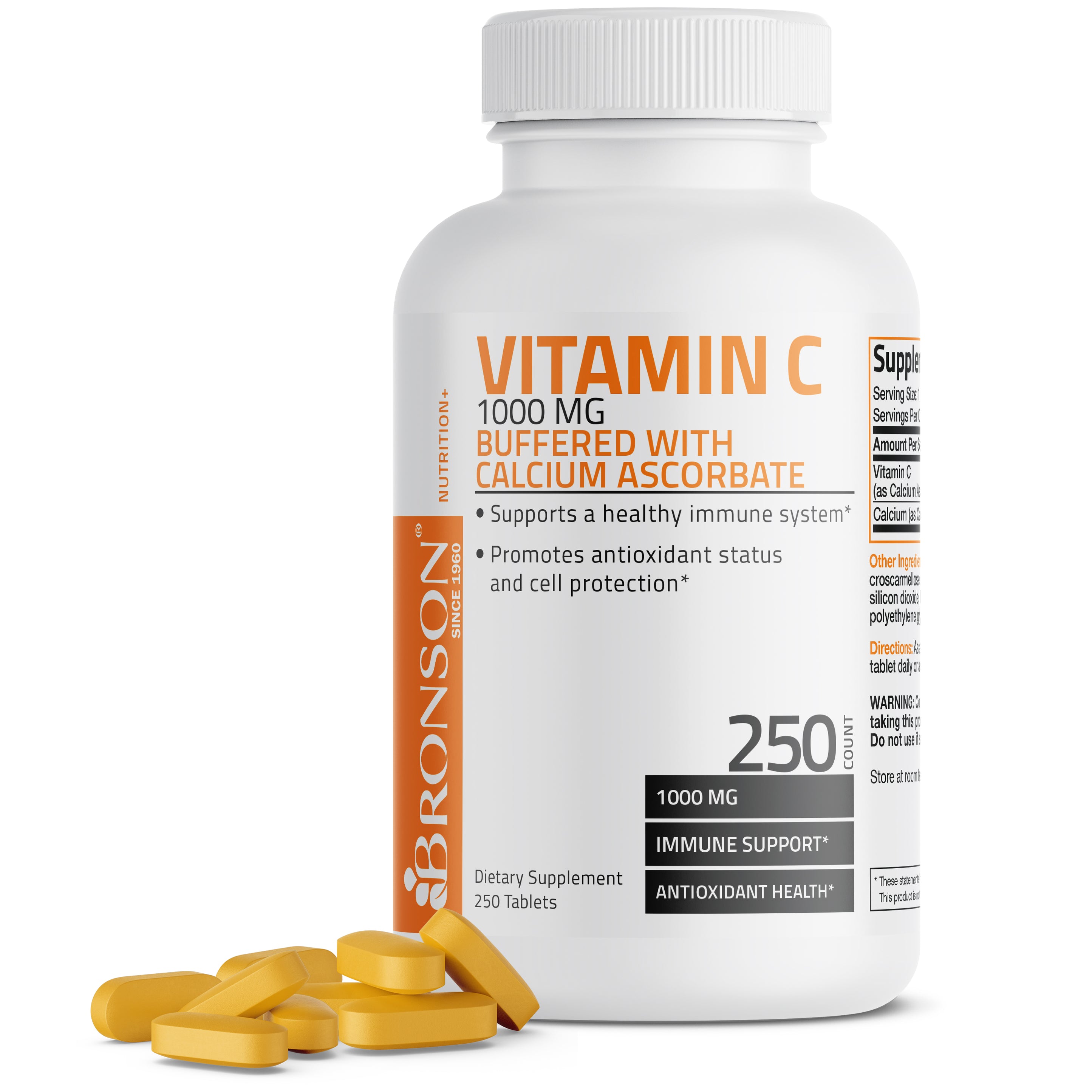 Buffered Vitamin C Calcium Ascorbate | Vitamins & Supplements | Bronson ...