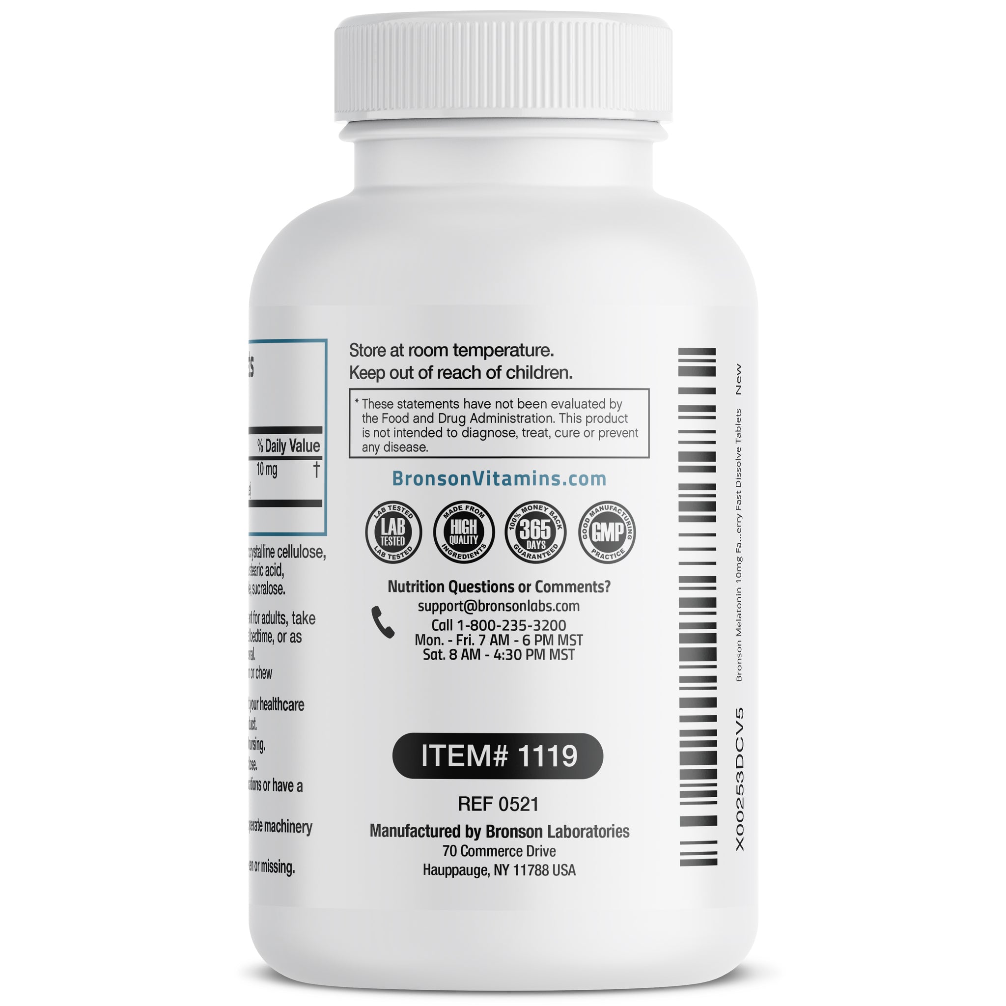 Melatonin Cherry 100 Tablets | Sleep Support | Bronson Vitamins ...