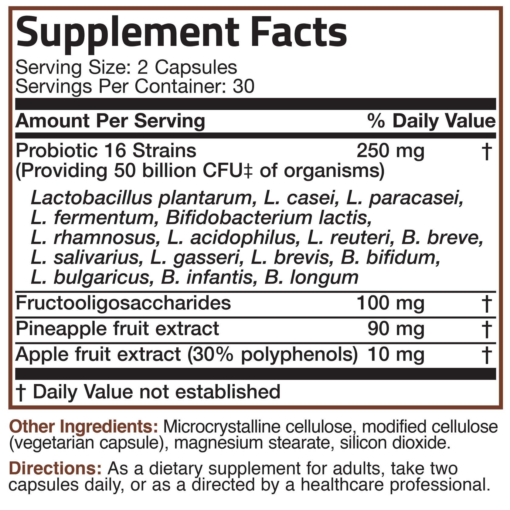 Bronson Probiotic Plus Prebiotic - 50 Billion CFU - 60 Vegetarian ...