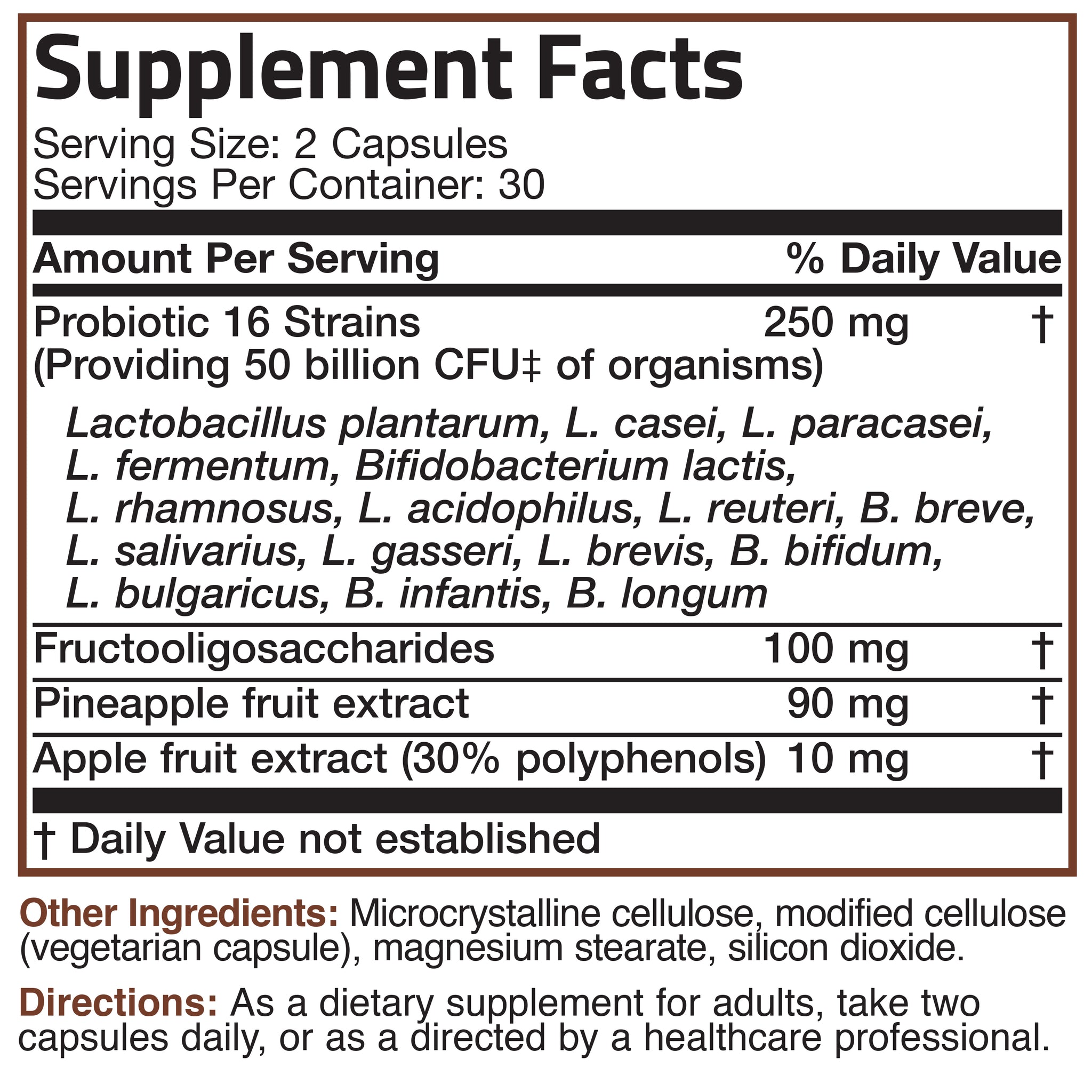 Bronson Probiotic Plus Prebiotic - 50 Billion CFU - 60 Vegetarian ...