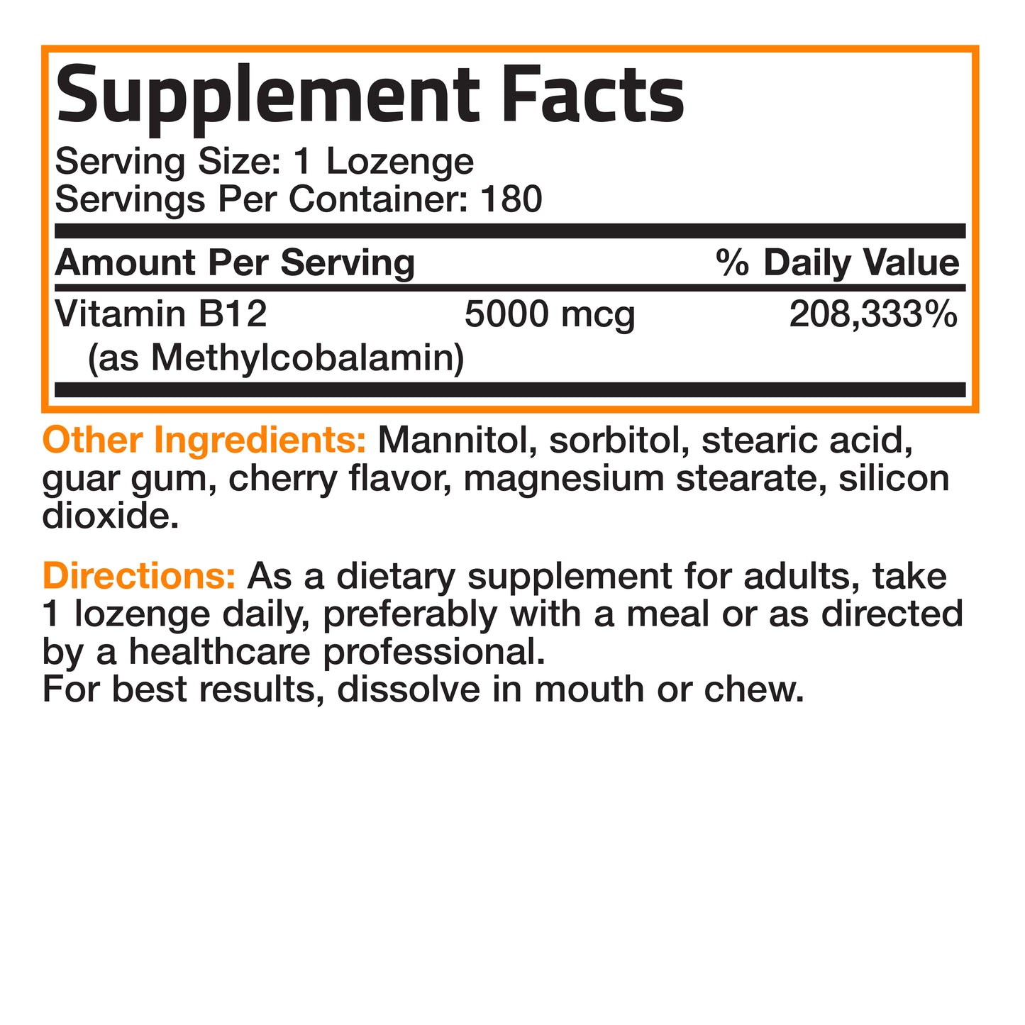 Bronson Methyl B12 Fast Dissolve Sublingual - Cherry - 5,000 mcg ...