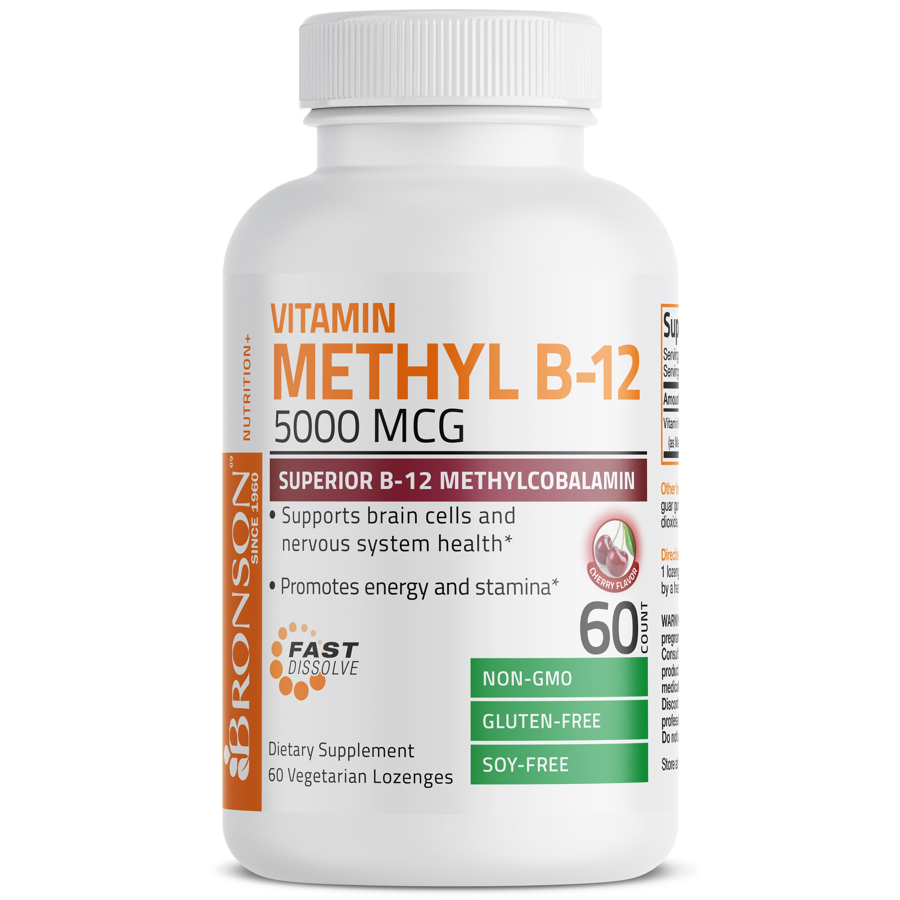 Bronson Methyl B12 Fast Dissolve Sublingual - Cherry - 5,000 mcg ...