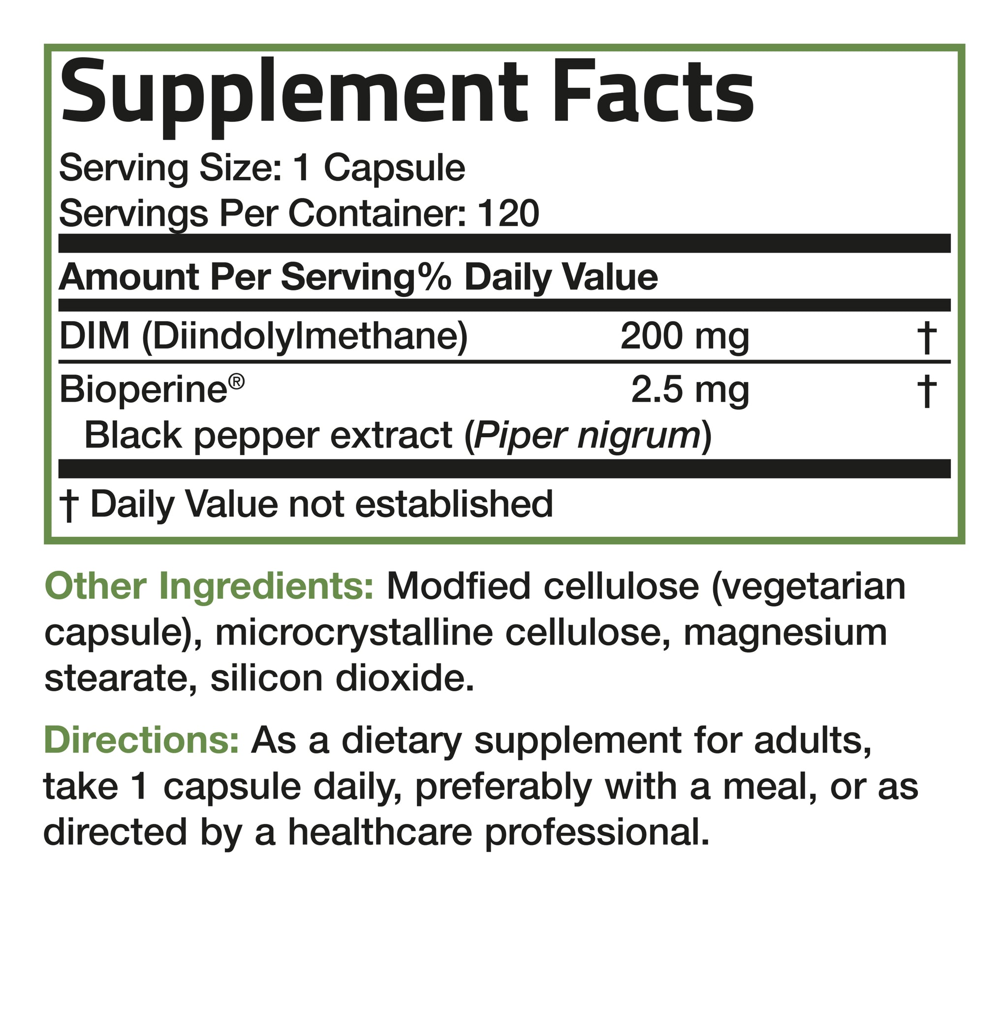 DIM with BioPerine® - 200 mg | Vitamins & Supplements | Bronson ...