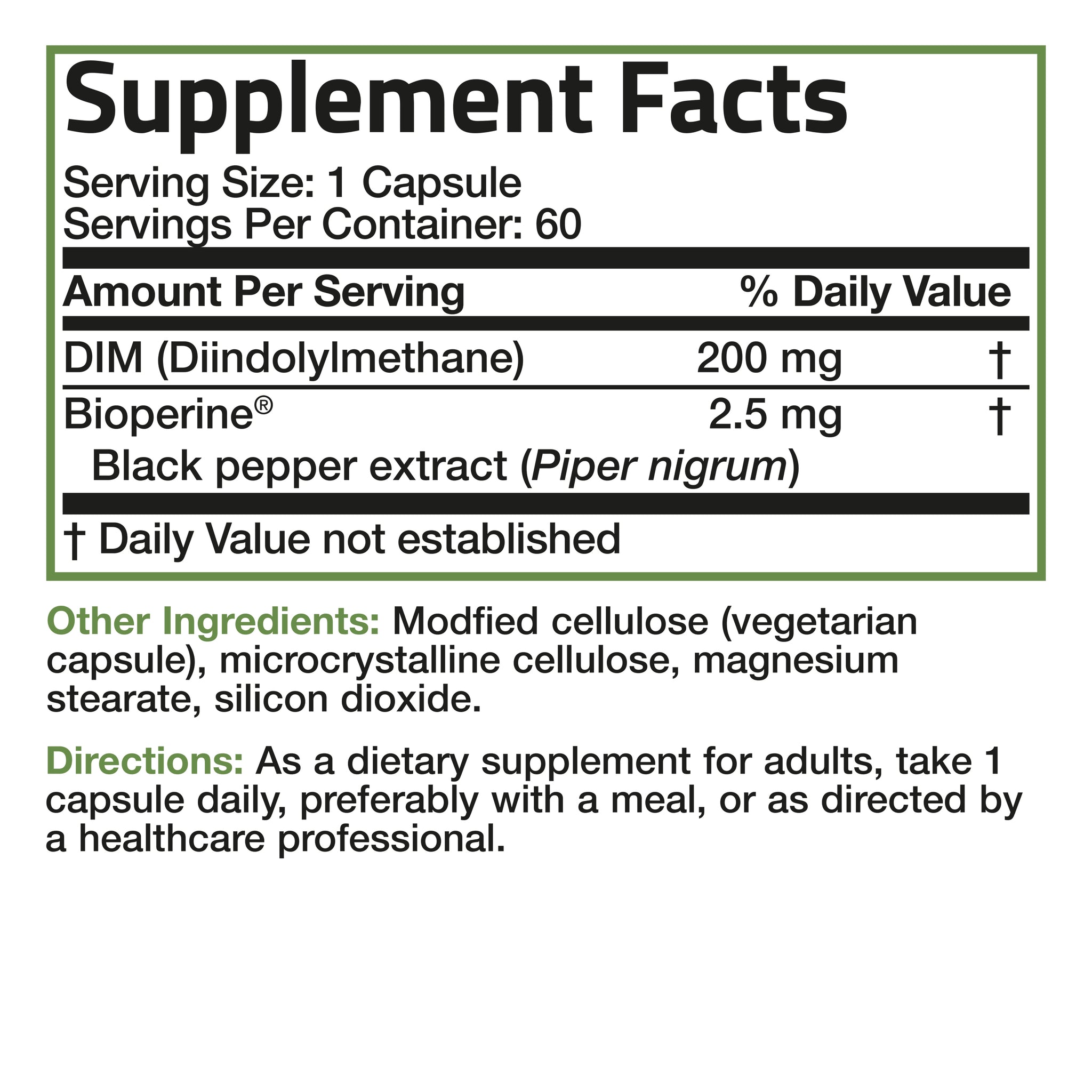 DIM with BioPerine® - 200 mg | Vitamins & Supplements | Bronson ...