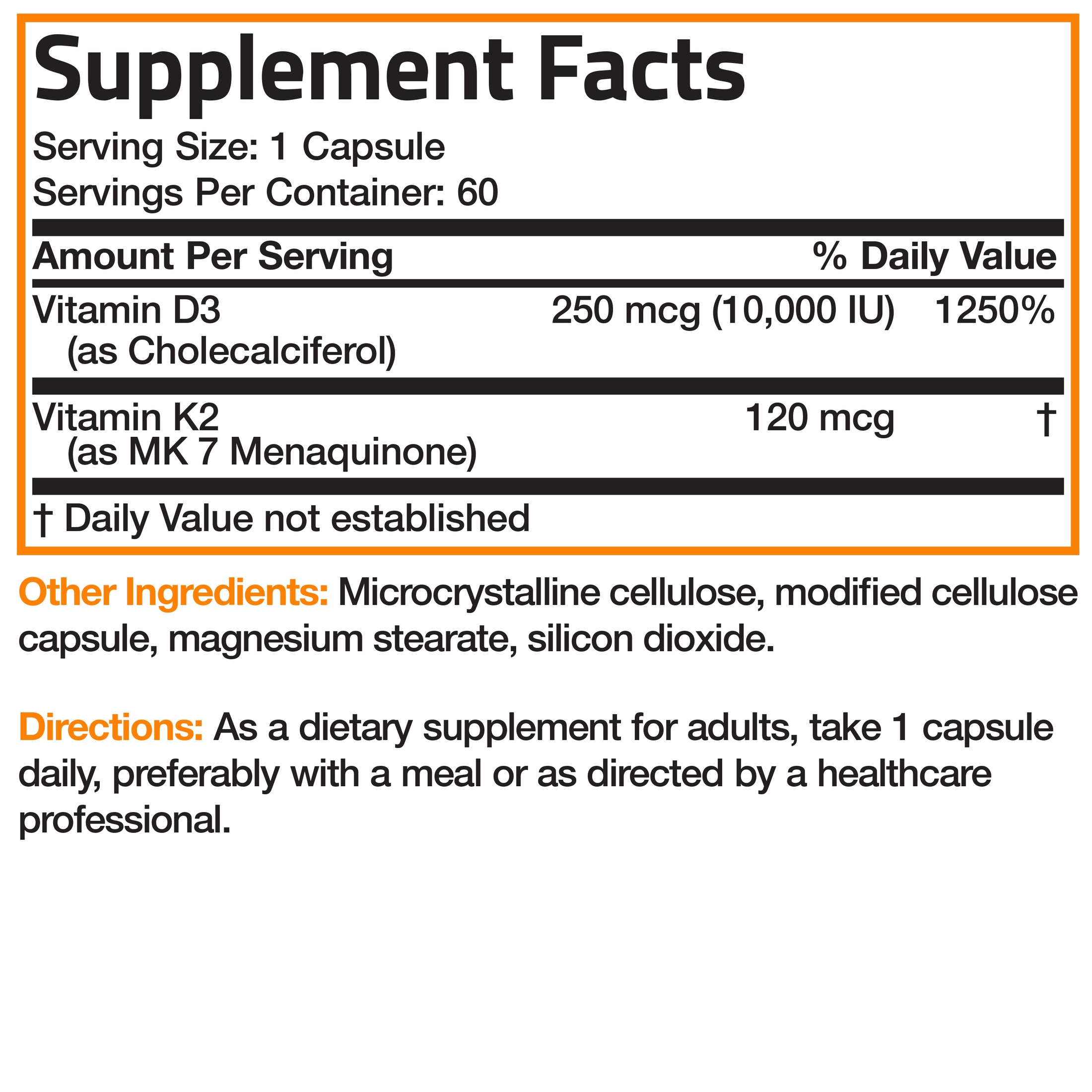 Bronson Extra Strength Vitamin K2 MK-7 Plus Vitamin D3 | Vitamins ...
