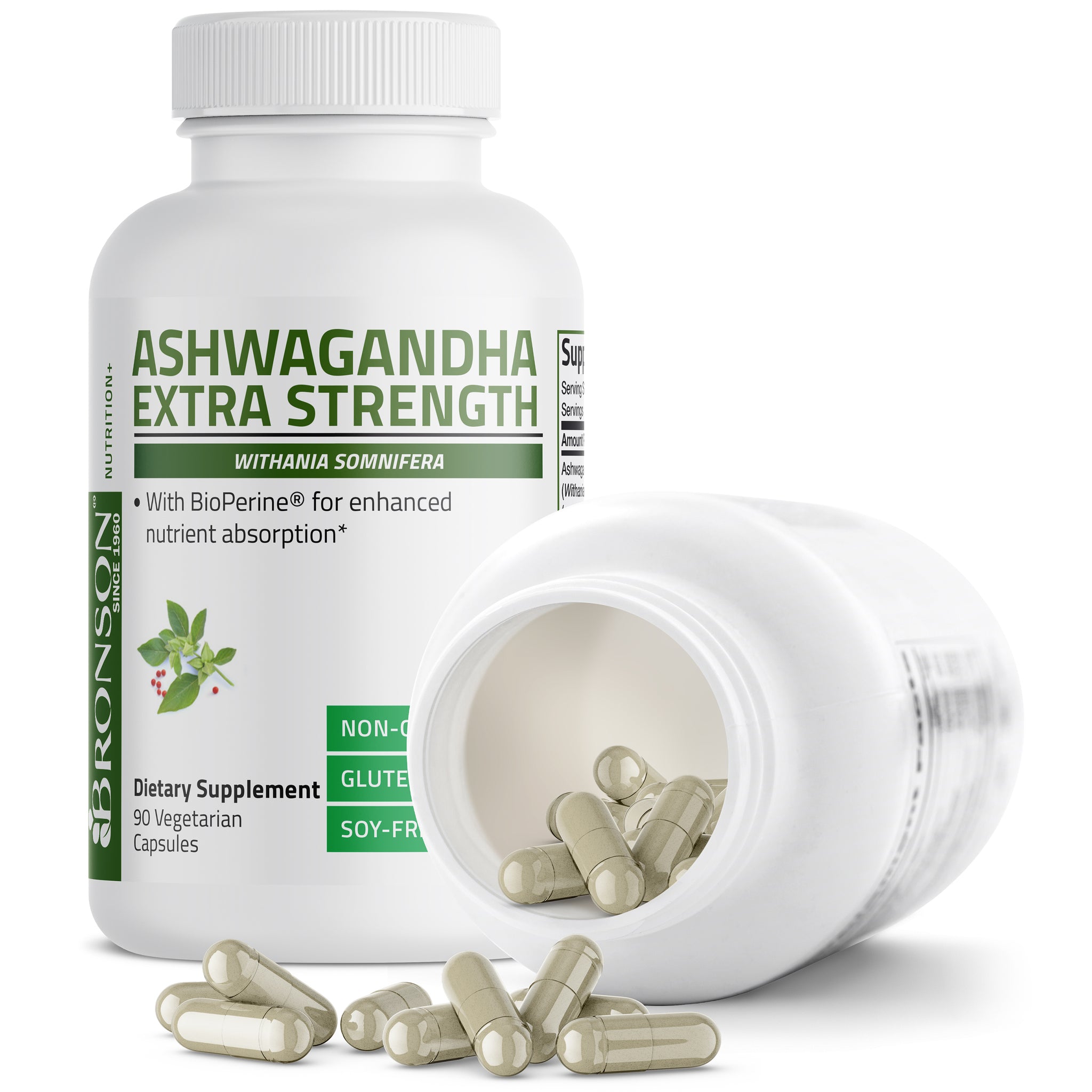Bronson Ashwagandha Extra Strength - 3000 mg - 120 Vegetarian Capsules ...
