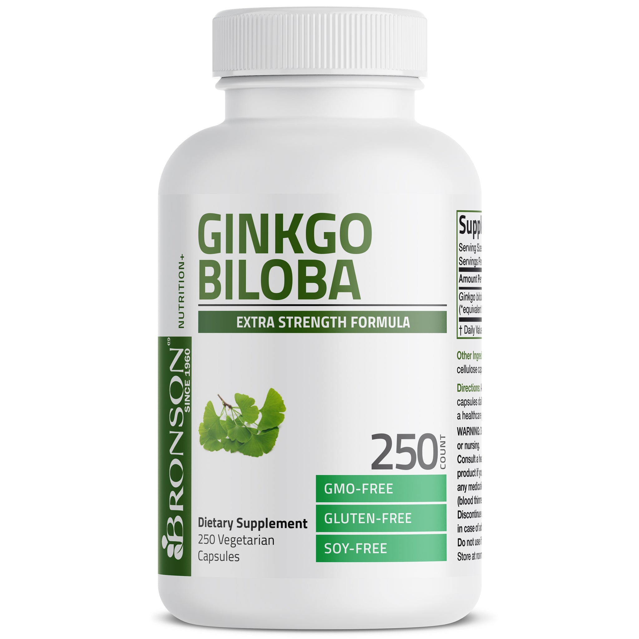Bronson Gingko Biloba - 500 mg - 120 Vegetarian Capsules – Bronson ...