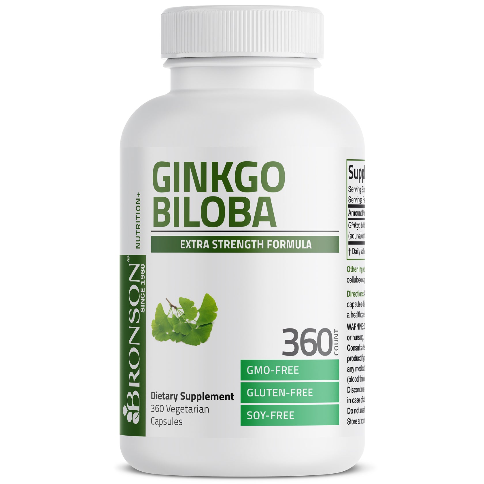 Bronson Gingko Biloba - 500 mg - 120 Vegetarian Capsules – Bronson ...