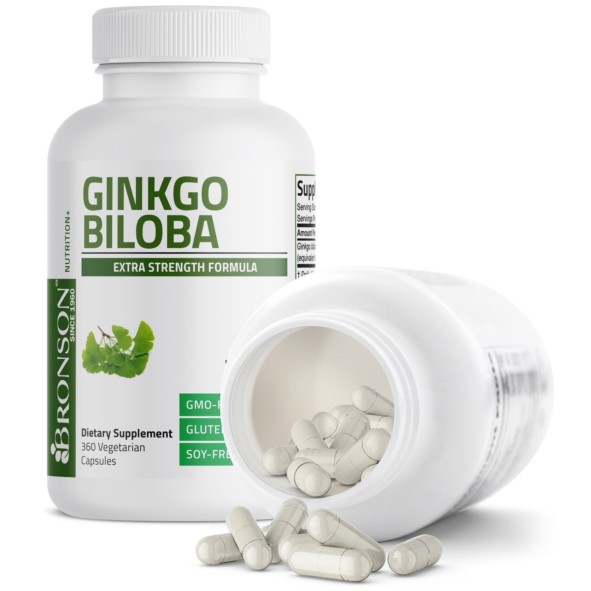 Bronson Gingko Biloba - 500 mg - 120 Vegetarian Capsules – Bronson ...