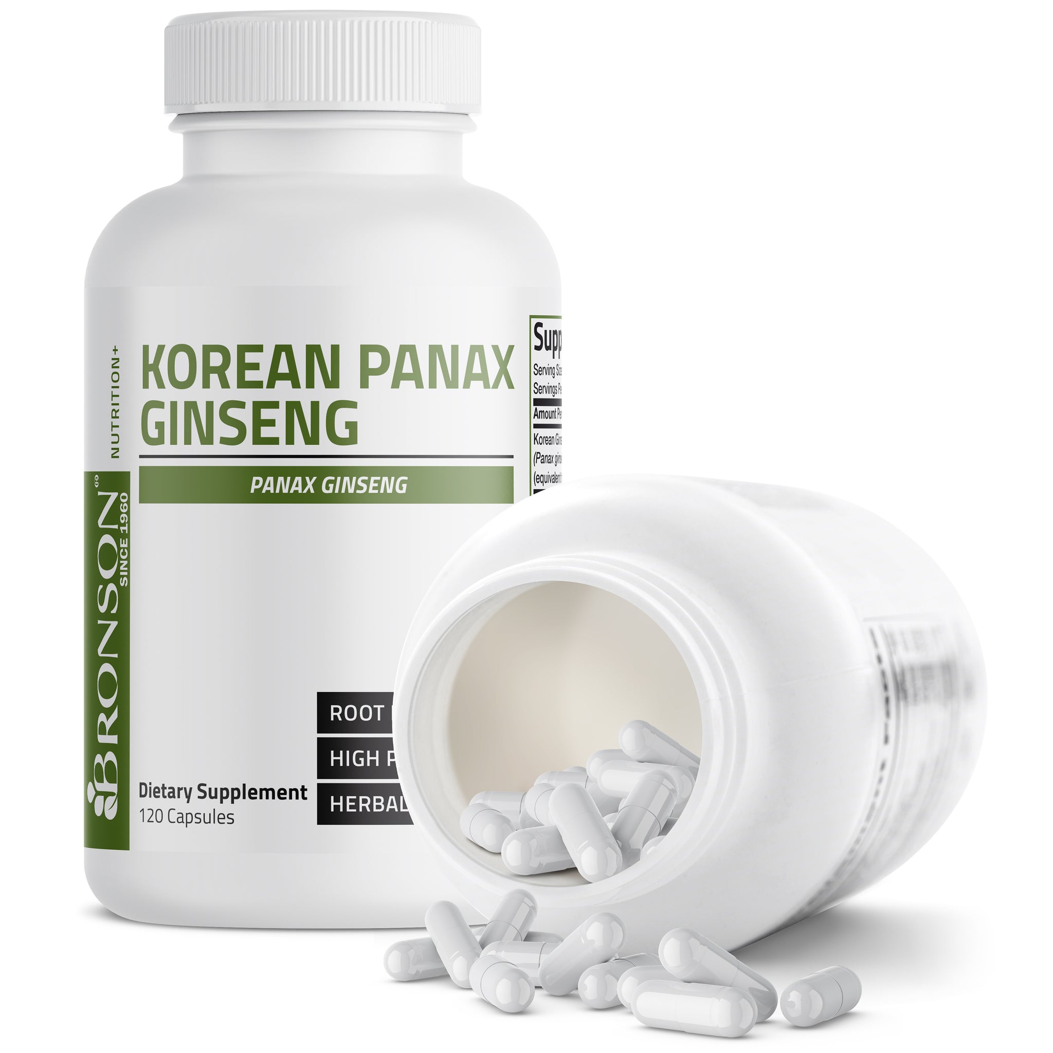 Bronson Korean Panax Ginseng 1000 mg 100 Capsules | Herbs & Herbal ...
