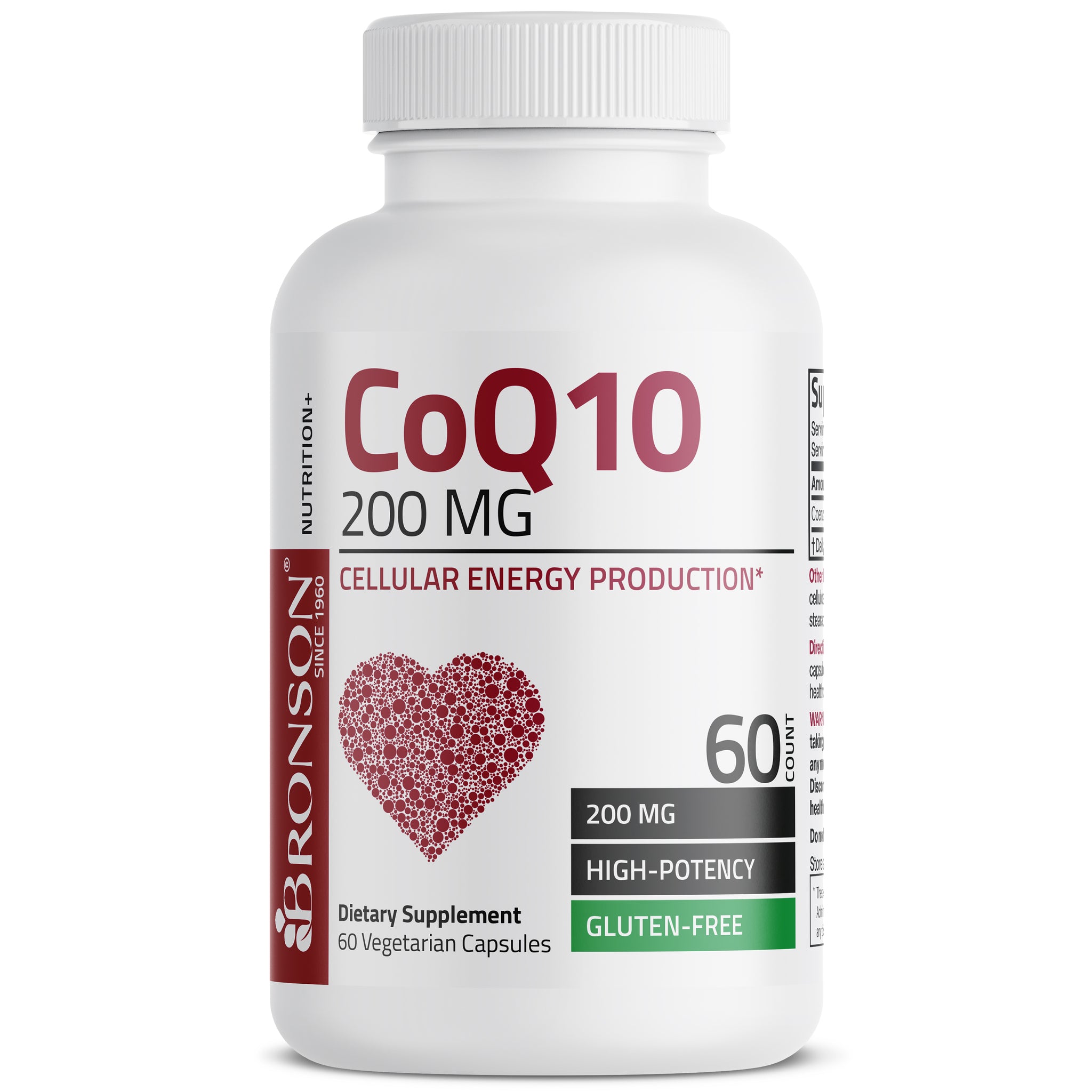 Bronson CoQ10 - 200 mg - 60 Vegetarian Capsules | Vitamins & Supplements | Bronson Vitamins ...