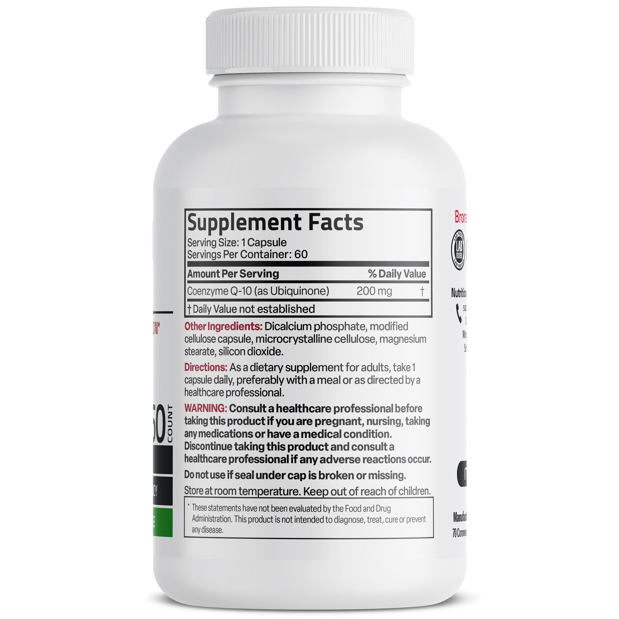 Bronson CoQ10 - 200 mg - 60 Vegetarian Capsules | Vitamins ...