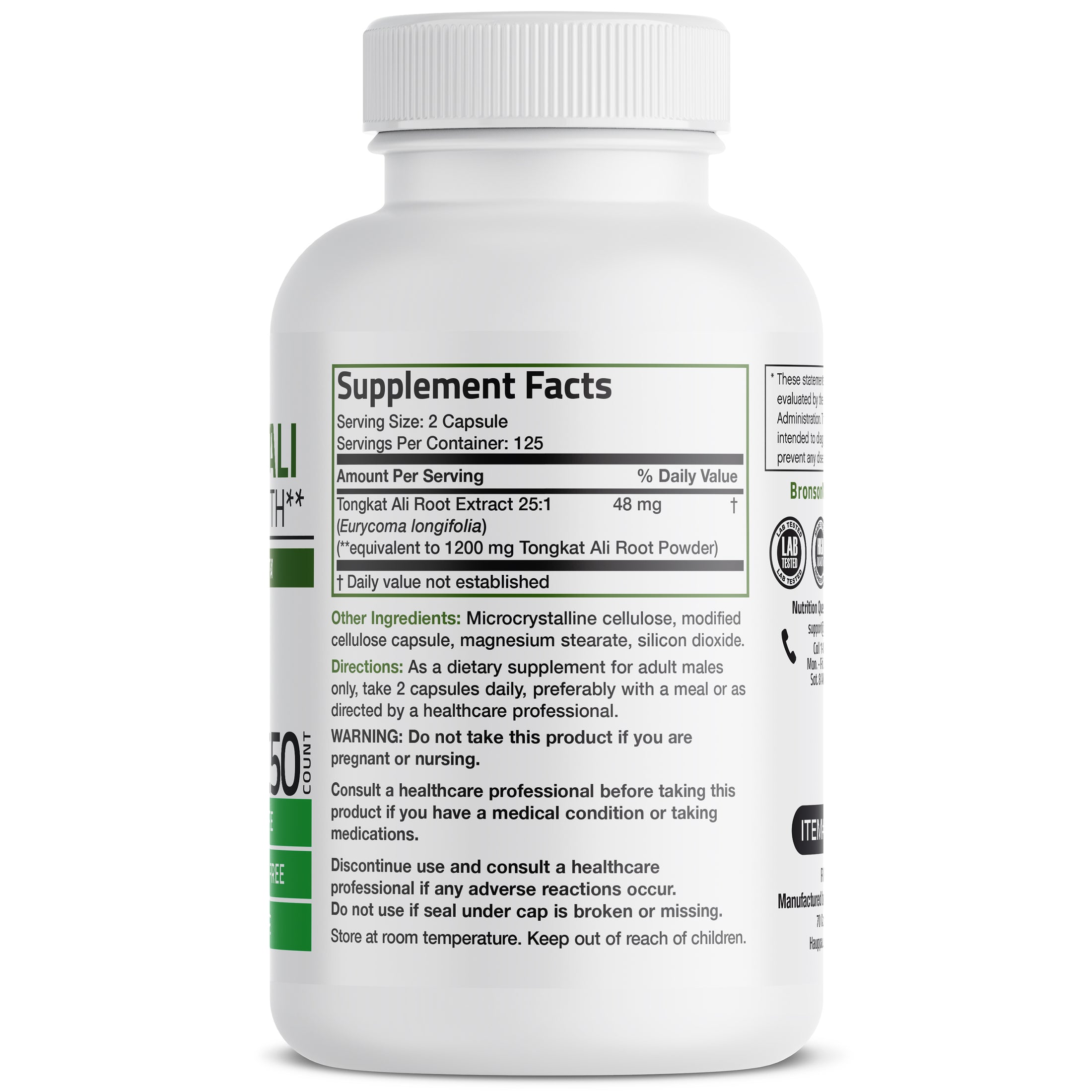 Longjack Tongkat Ali 1200mg - 120 Vegetarian Tablets | Herbs & Herbals ...