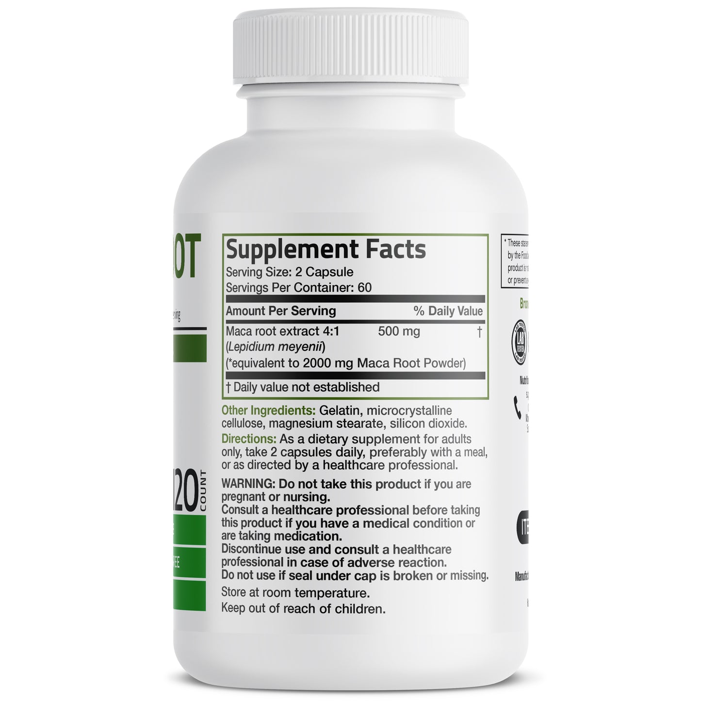 Maca Root Extra Strength - 2,000 mg | Herbs & Herbals | Bronson ...