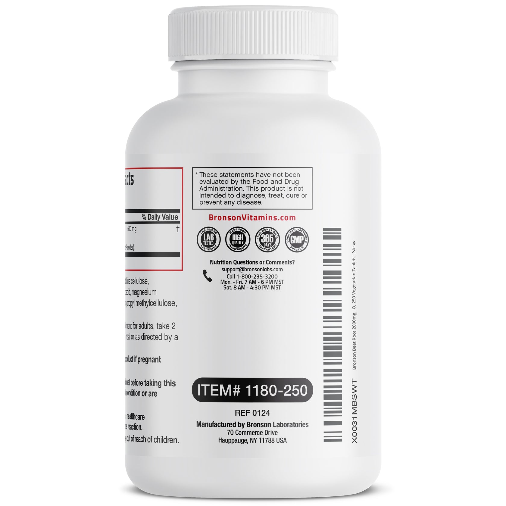 Beet Root Extra Strength - 2000 mg - 250 Vegetarian Tablets | Herbs ...