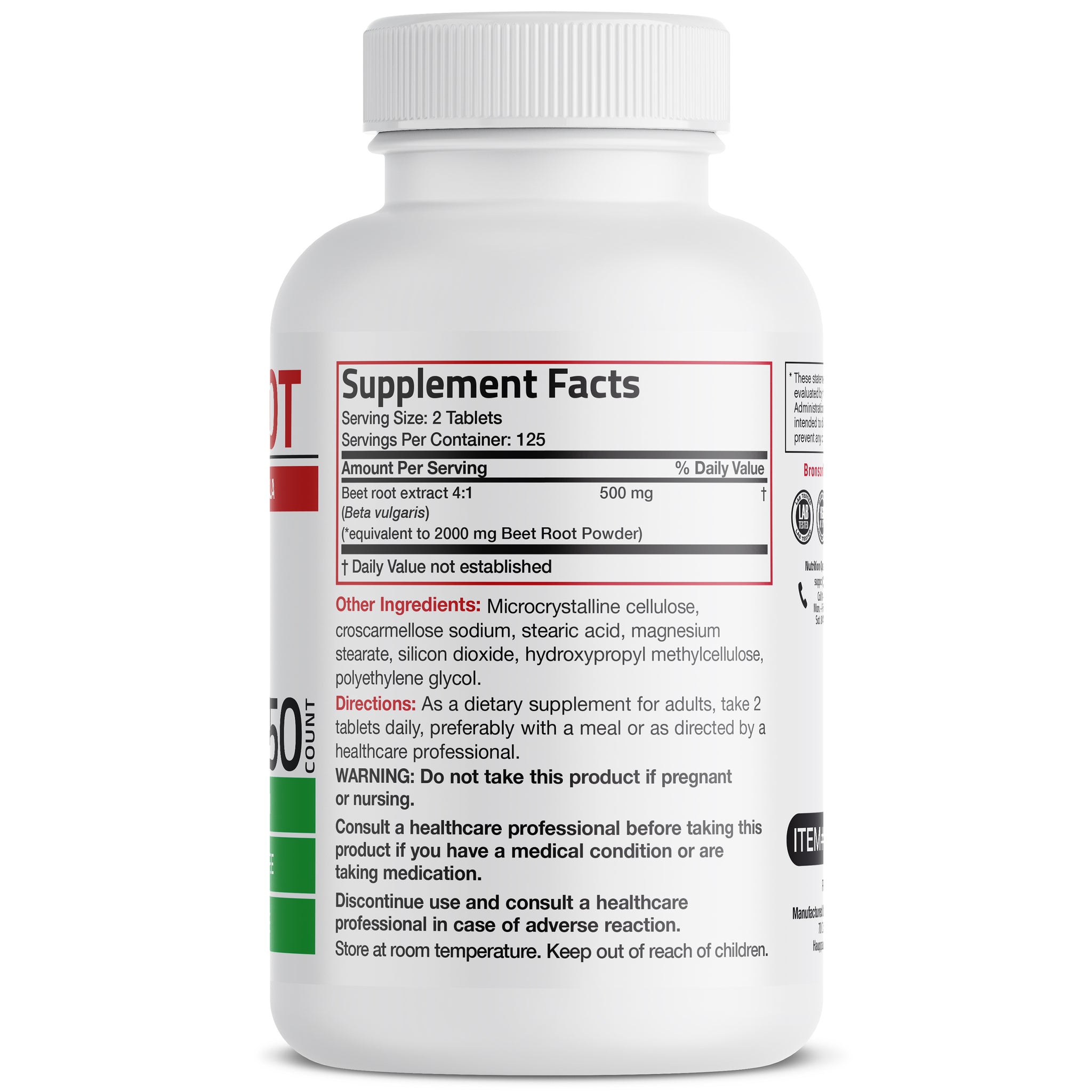 Beet Root Extra Strength - 2000 mg | Herbs & Herbals | Bronson Vitamins ...