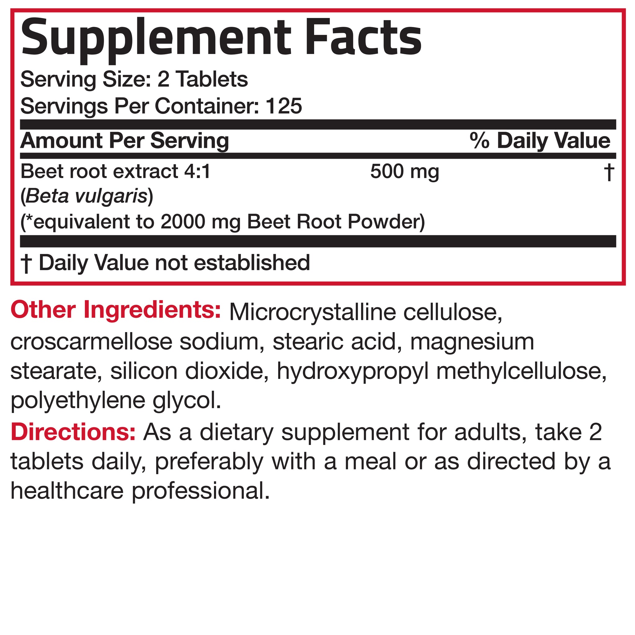 Beet Root Extra Strength - 2000 mg | Herbs & Herbals | Bronson Vitamins ...