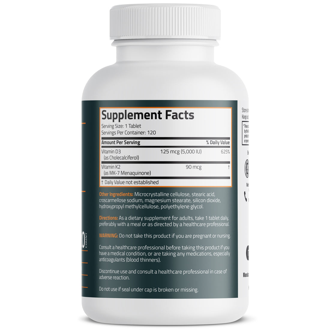 Vitamin K2 Plus D3 (MK7) – Bronson Vitamins | Quality Vitamins and ...