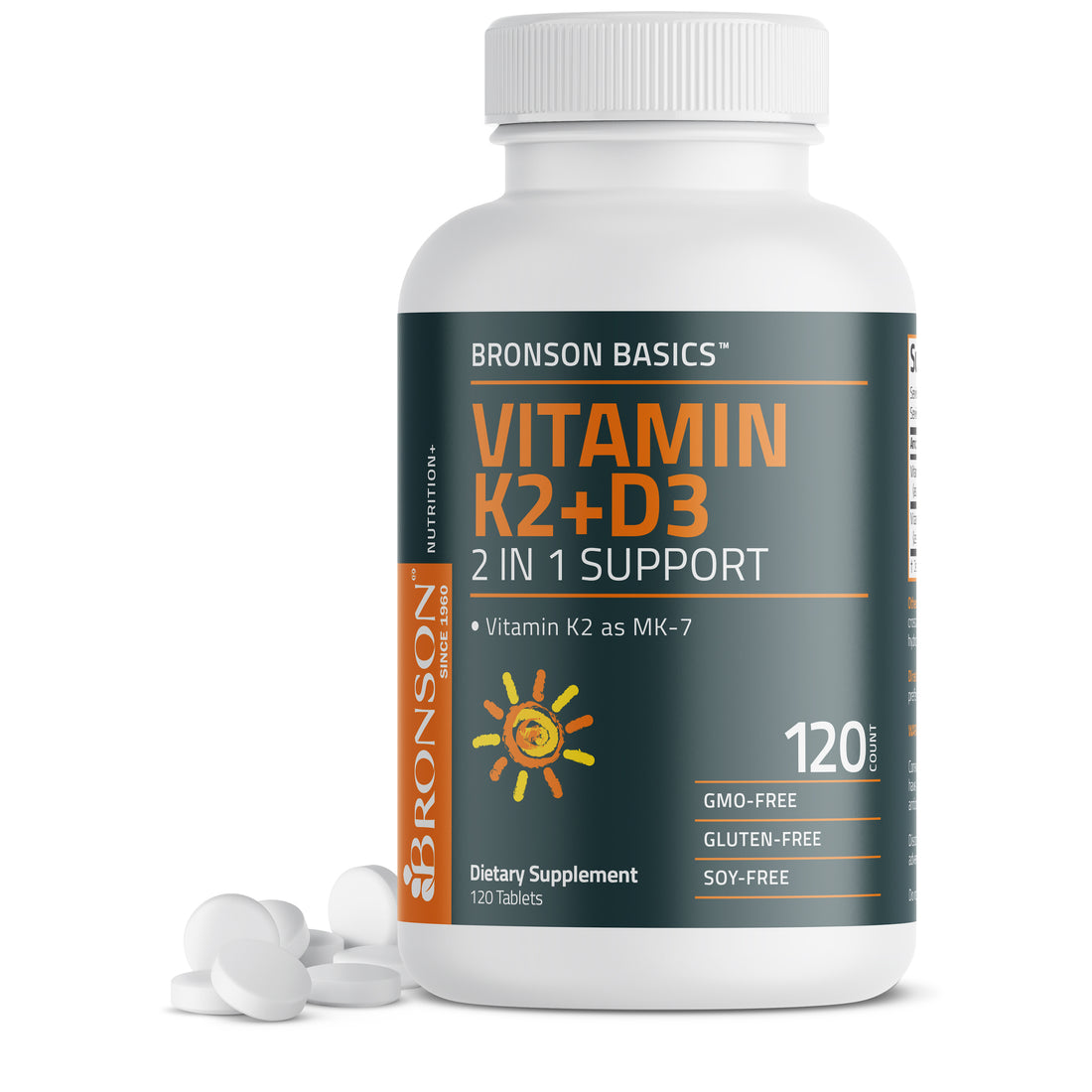Vitamin K2 Plus D3 (MK7) – Bronson Vitamins | Quality Vitamins and ...