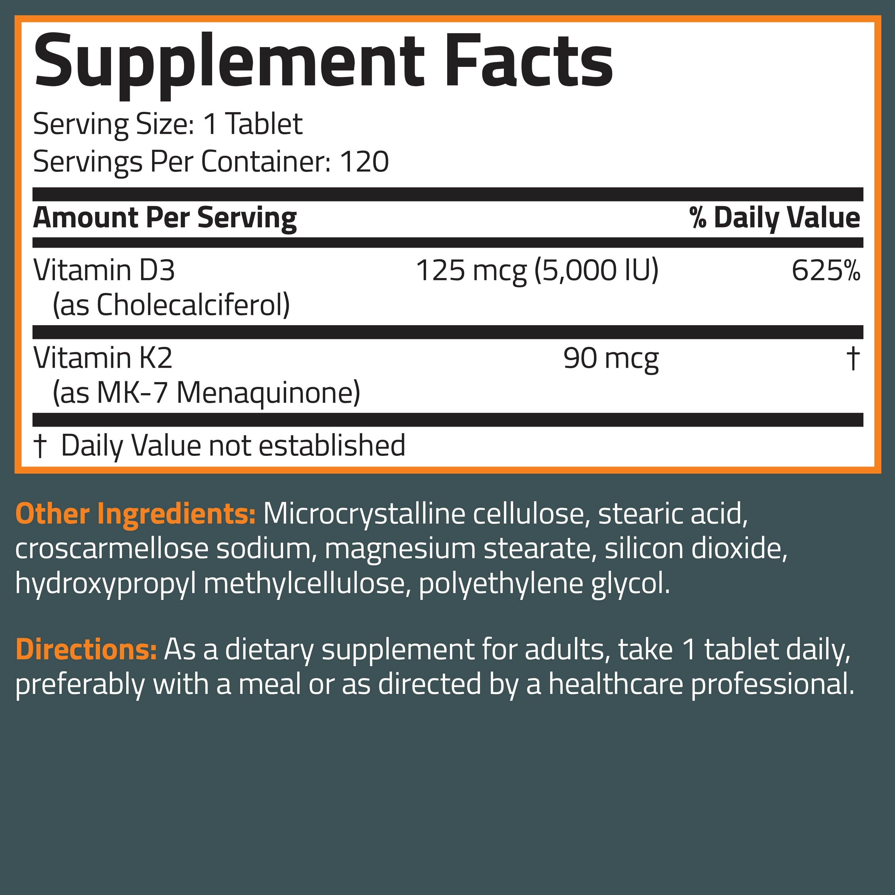 Vitamin K2 Plus D3 (MK7) – Bronson Vitamins | Quality Vitamins and ...