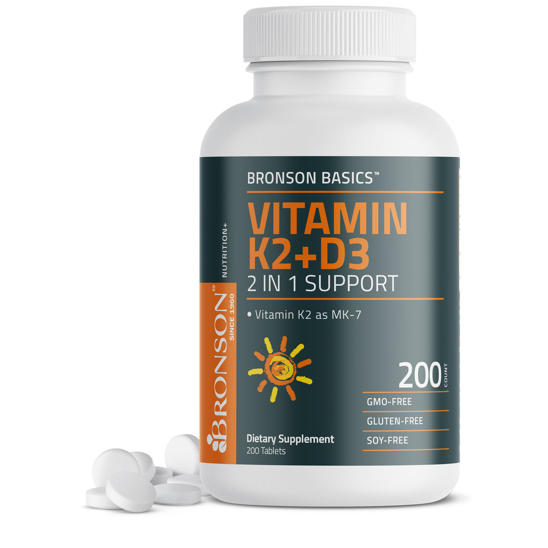 Vitamin K2 Plus D3 (MK7) – Bronson Vitamins | Quality Vitamins and ...