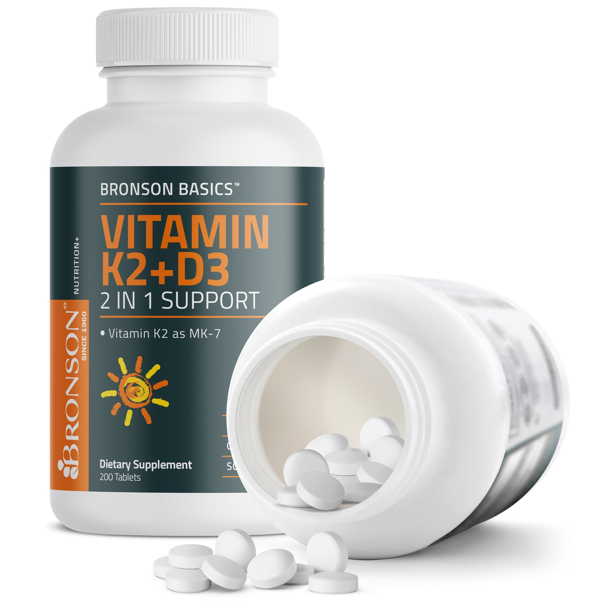 Vitamin K2 Plus D3 (MK7) – Bronson Vitamins | Quality Vitamins and ...