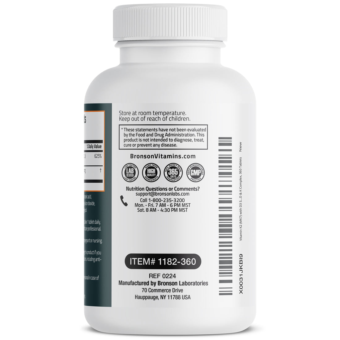 Vitamin K2 Plus D3 (MK7) – Bronson Vitamins | Quality Vitamins and ...