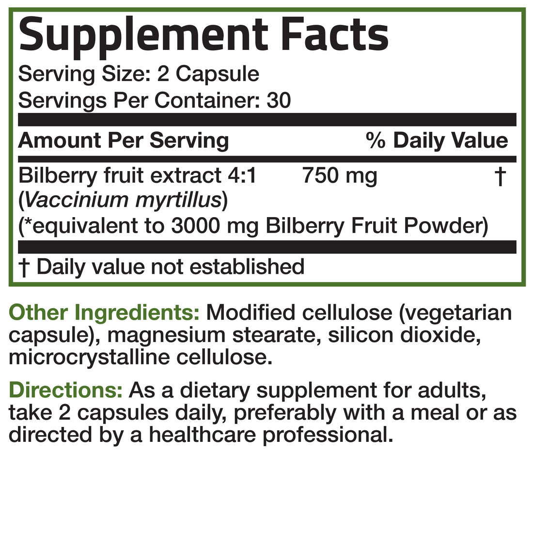Bilberry Extra Strength – Bronson Vitamins | Quality Vitamins and ...