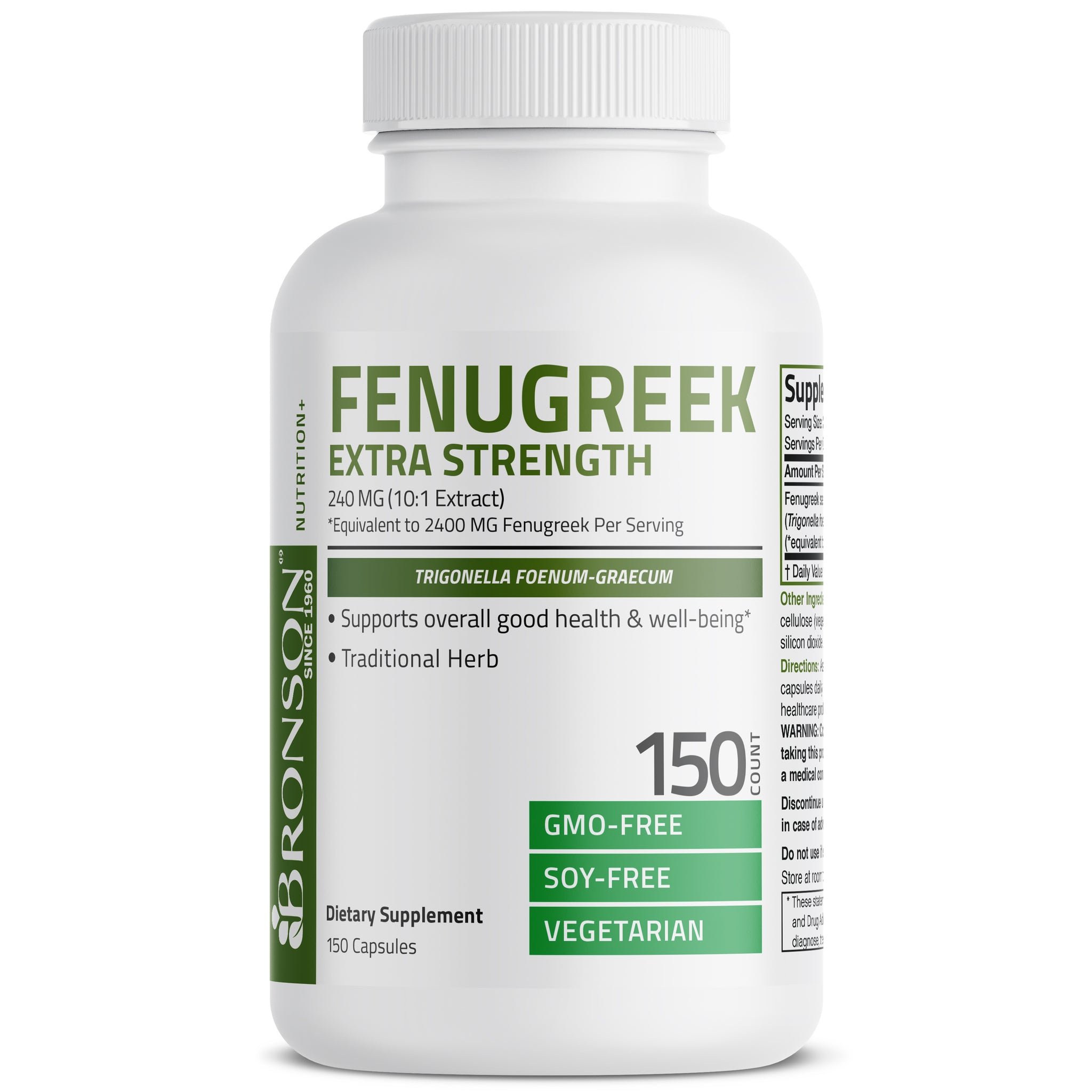 Fenugreek Extra Strength 2400 MG Trigonella Foenum-Graecum – bronsonlabs