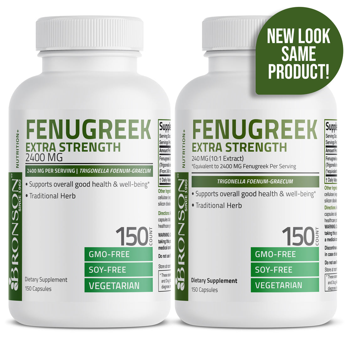 Fenugreek Extra Strength 2400 MG Trigonella Foenum-Graecum – bronsonlabs