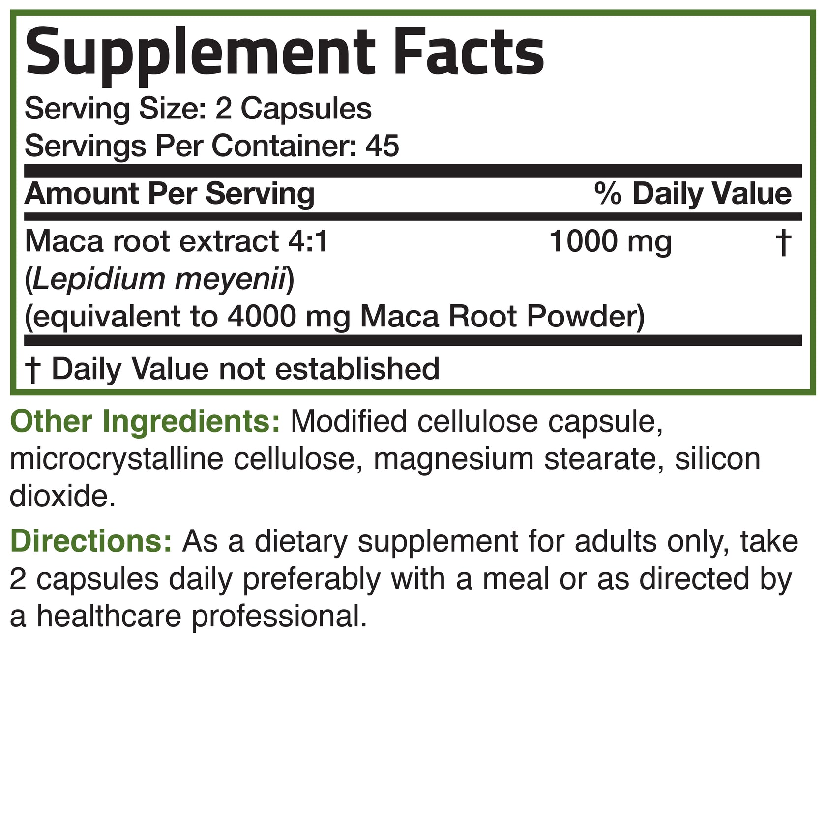 Maca Root Extra Strength 4000 MG per Serving – Bronson Vitamins ...