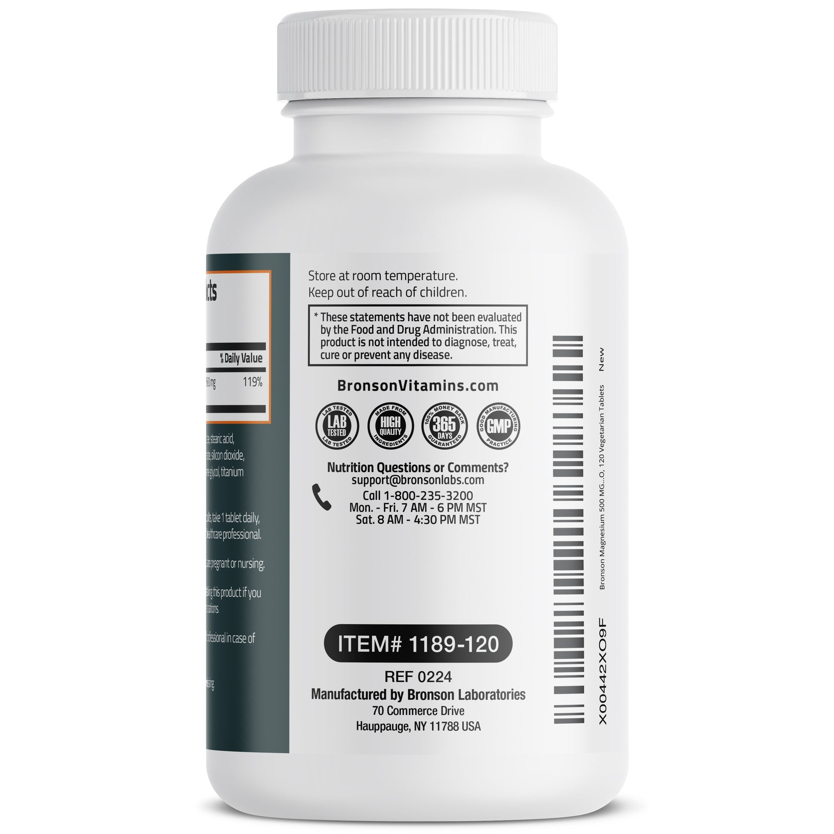 Magnesium 500 MG – Bronson Vitamins | Quality Vitamins and Supplements ...