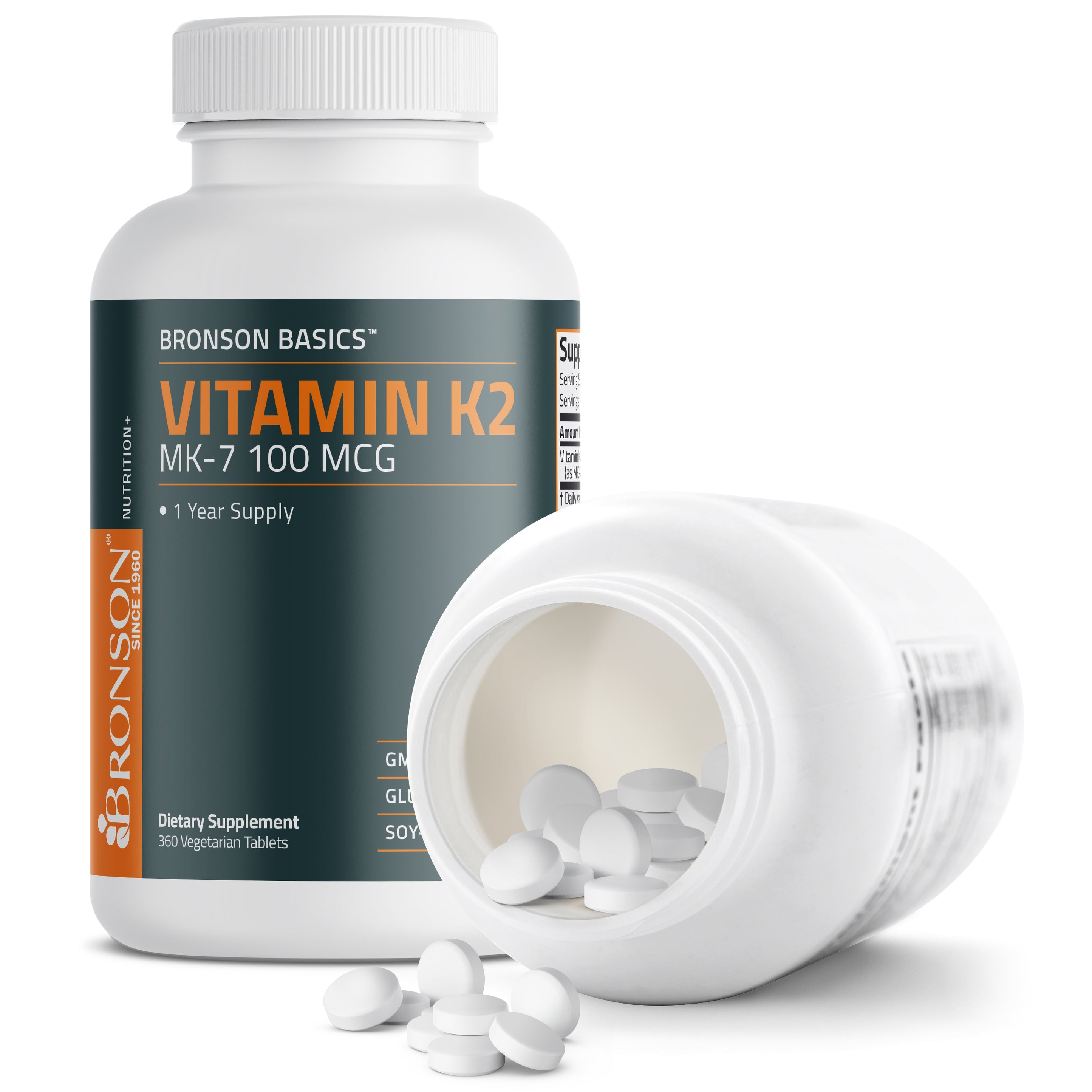 Vitamin K2 MK-7 100 MCG – Bronson Vitamins | Quality Vitamins and ...