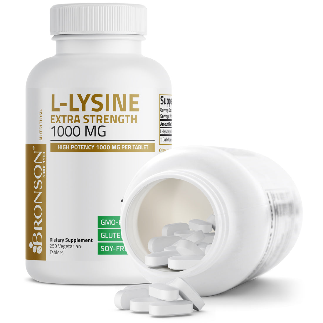 L-Lysine Extra Strength 1,000 MG – Bronson Vitamins | Quality Vitamins ...