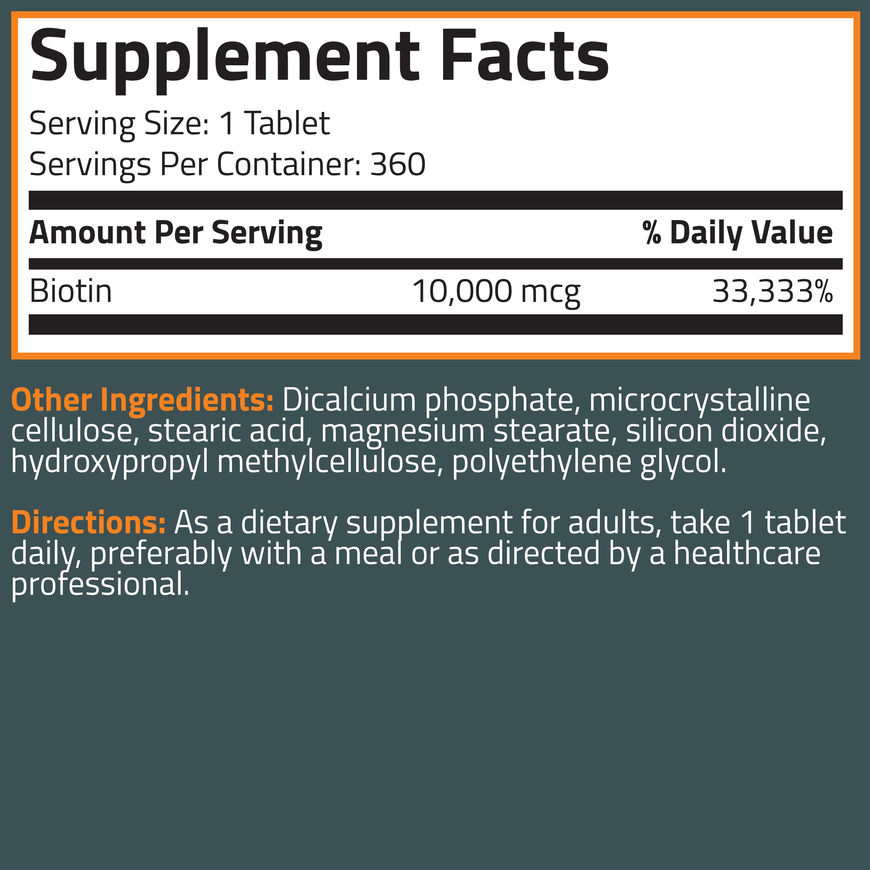 Biotin 10,000 mcg – bronsonlabs