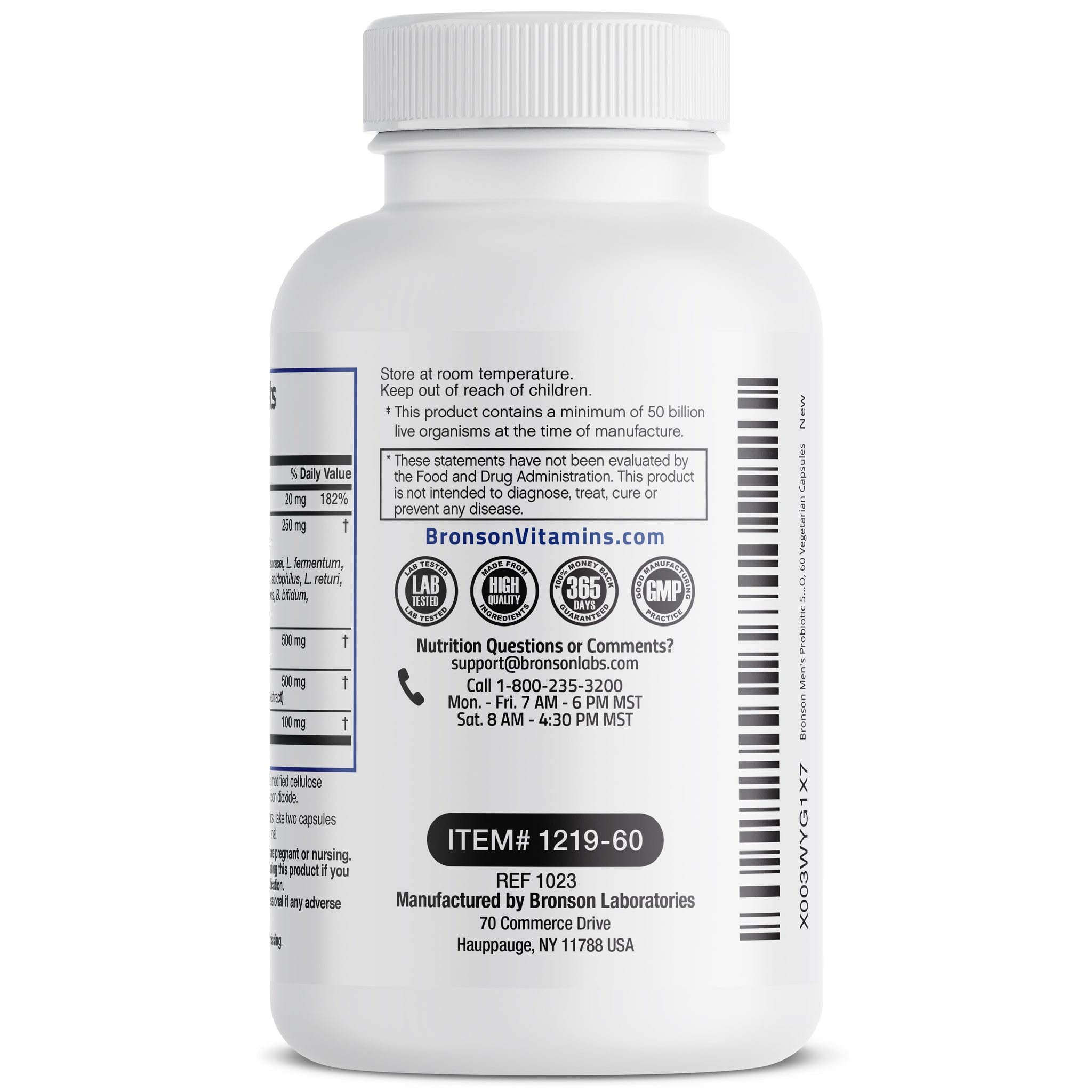 Mens Probiotic 50 Billion Cfu Plus Prebiotic With Ashwagandha Fenugr