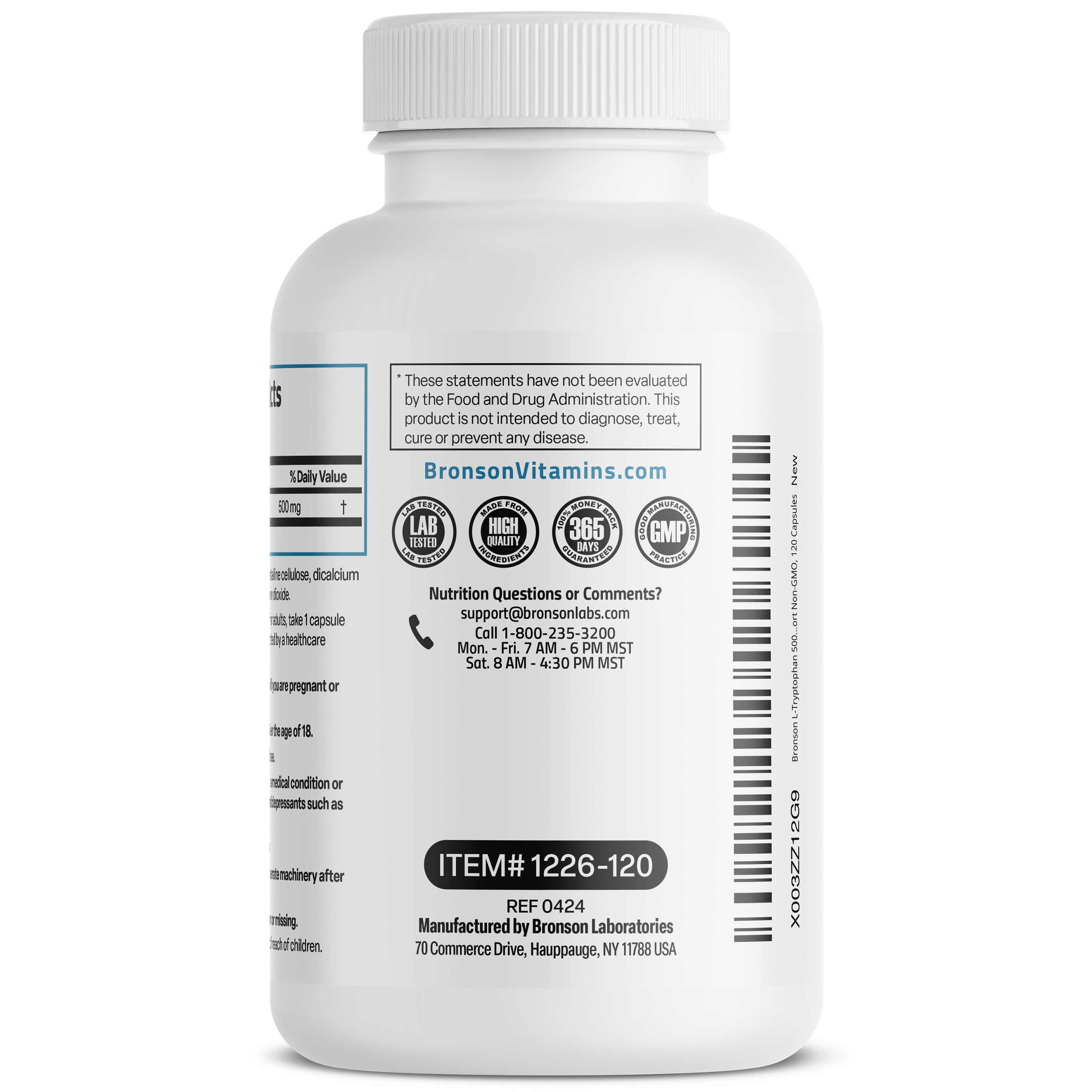 L-Tryptophan 500 MG – bronsonlabs
