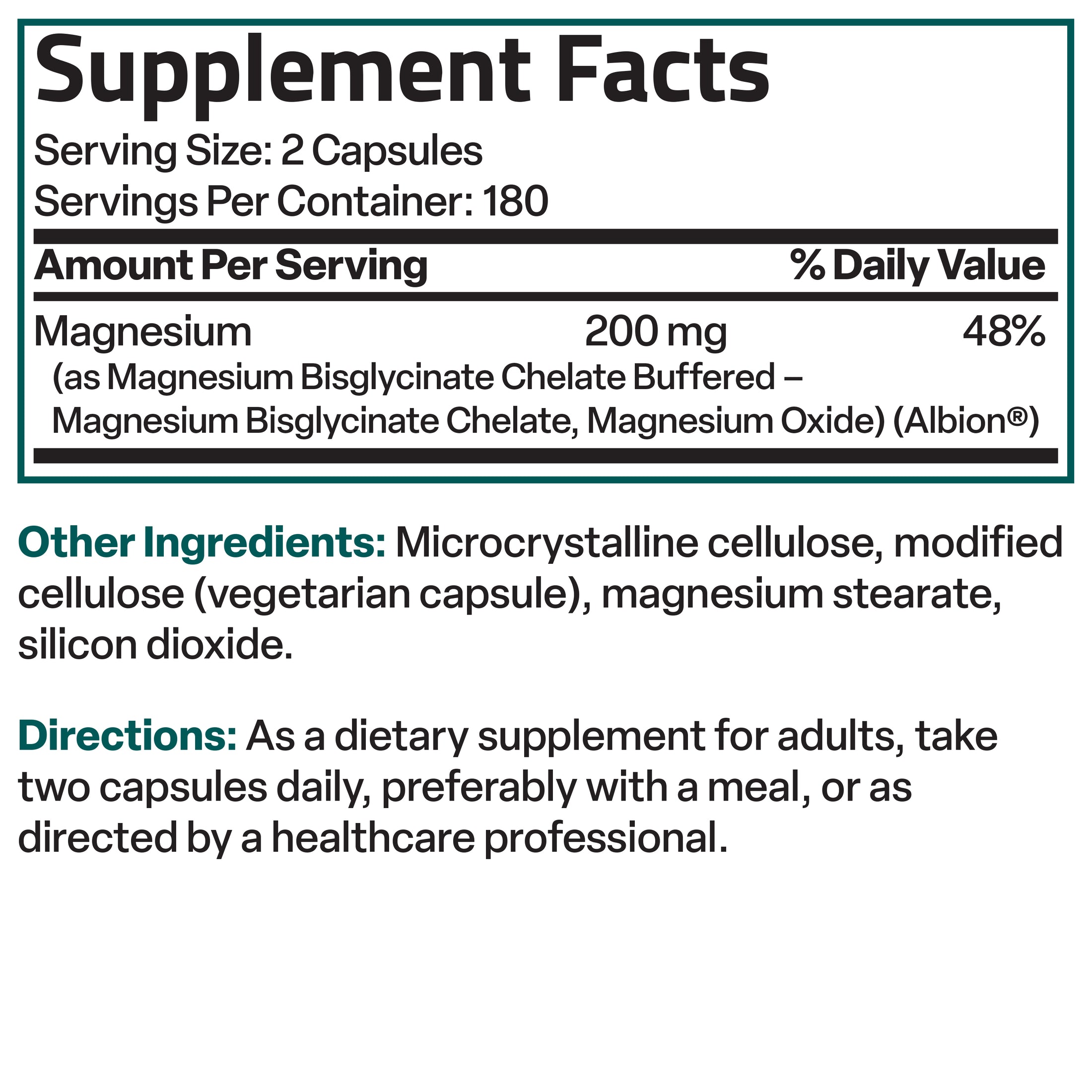 Magnesium Glycinate High Absorption 200 MG – Bronson Vitamins | Quality ...