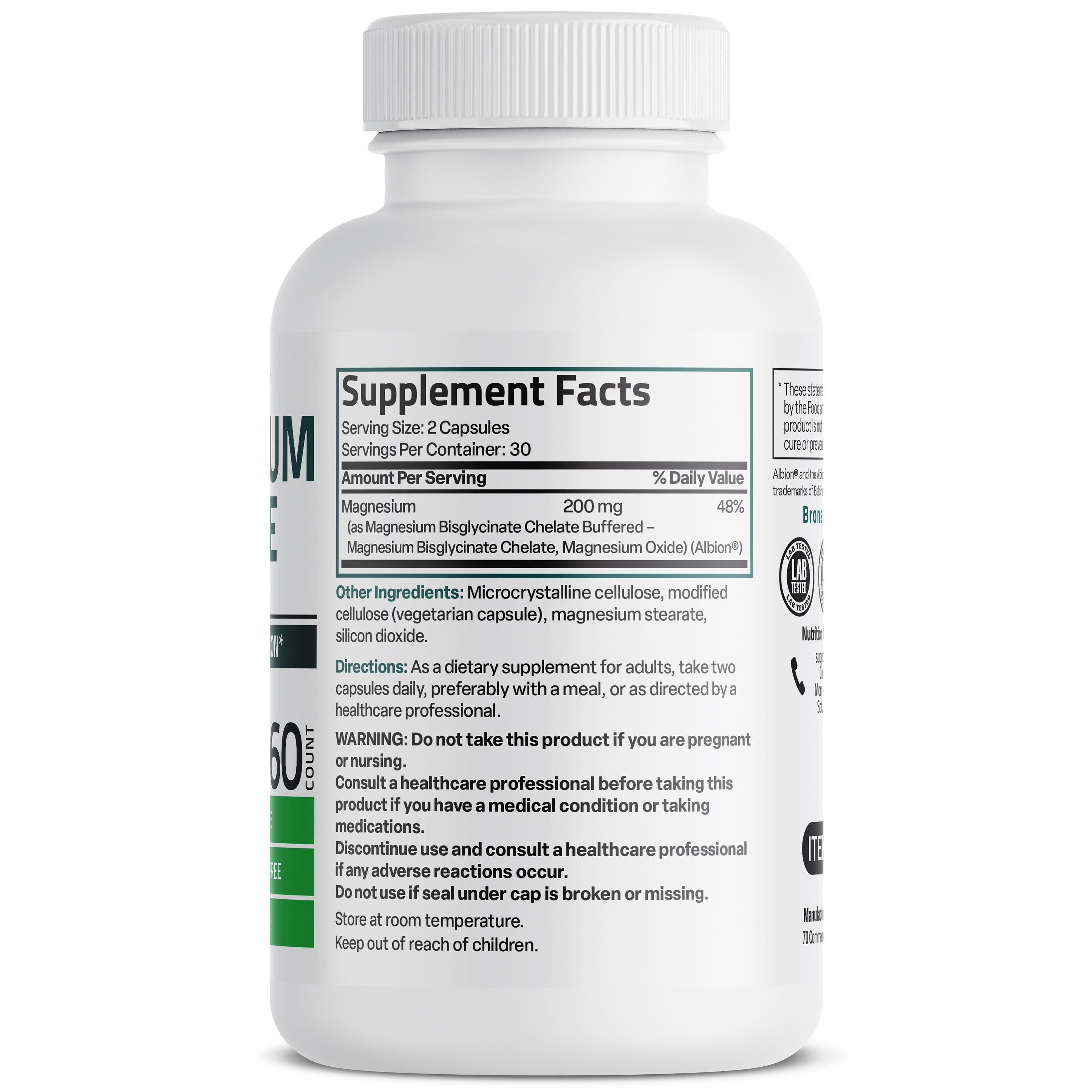 Magnesium Glycinate High Absorption 200 MG – bronsonlabs