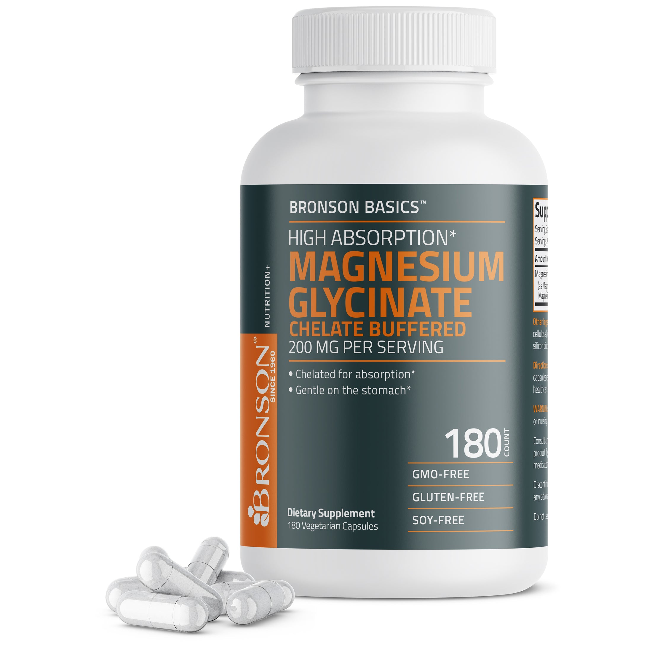 Magnesium Glycinate 200 MG – Bronson Vitamins | Quality Vitamins and ...