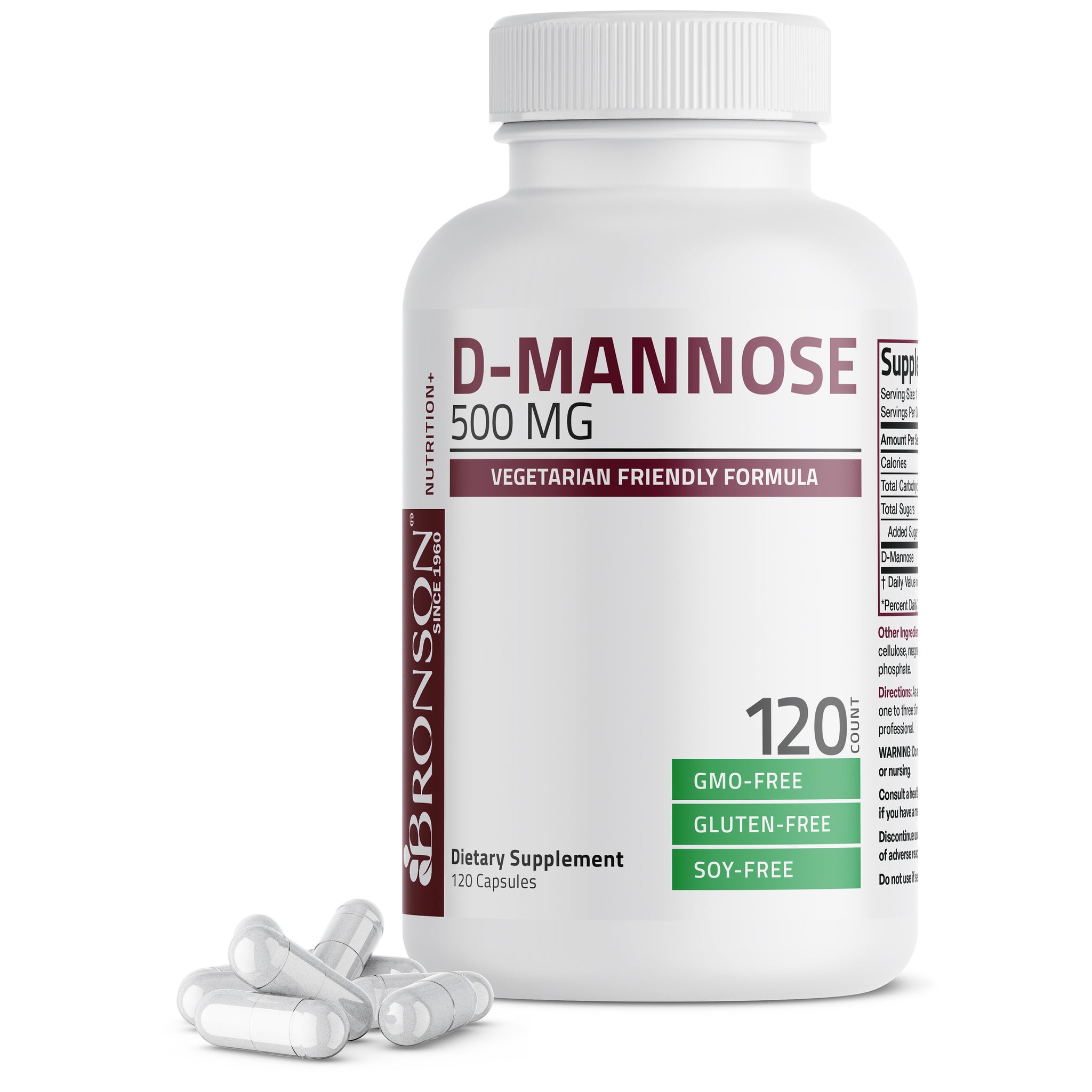 Bronson D-Mannose 500 MG – Bronson Vitamins | Quality Vitamins and ...