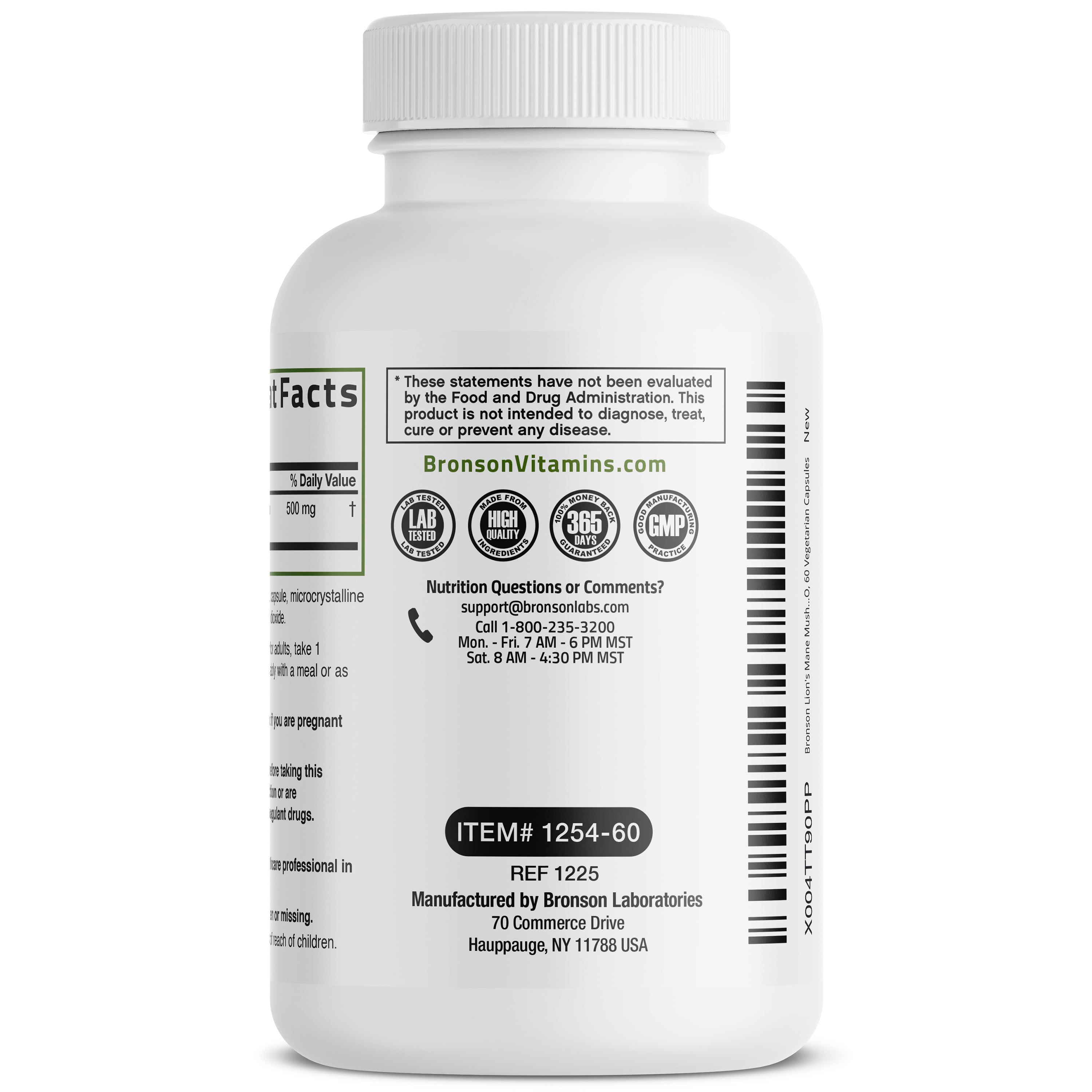 Lion's Mane Mushroom 500 mg – Bronson Vitamins | Quality Vitamins and ...