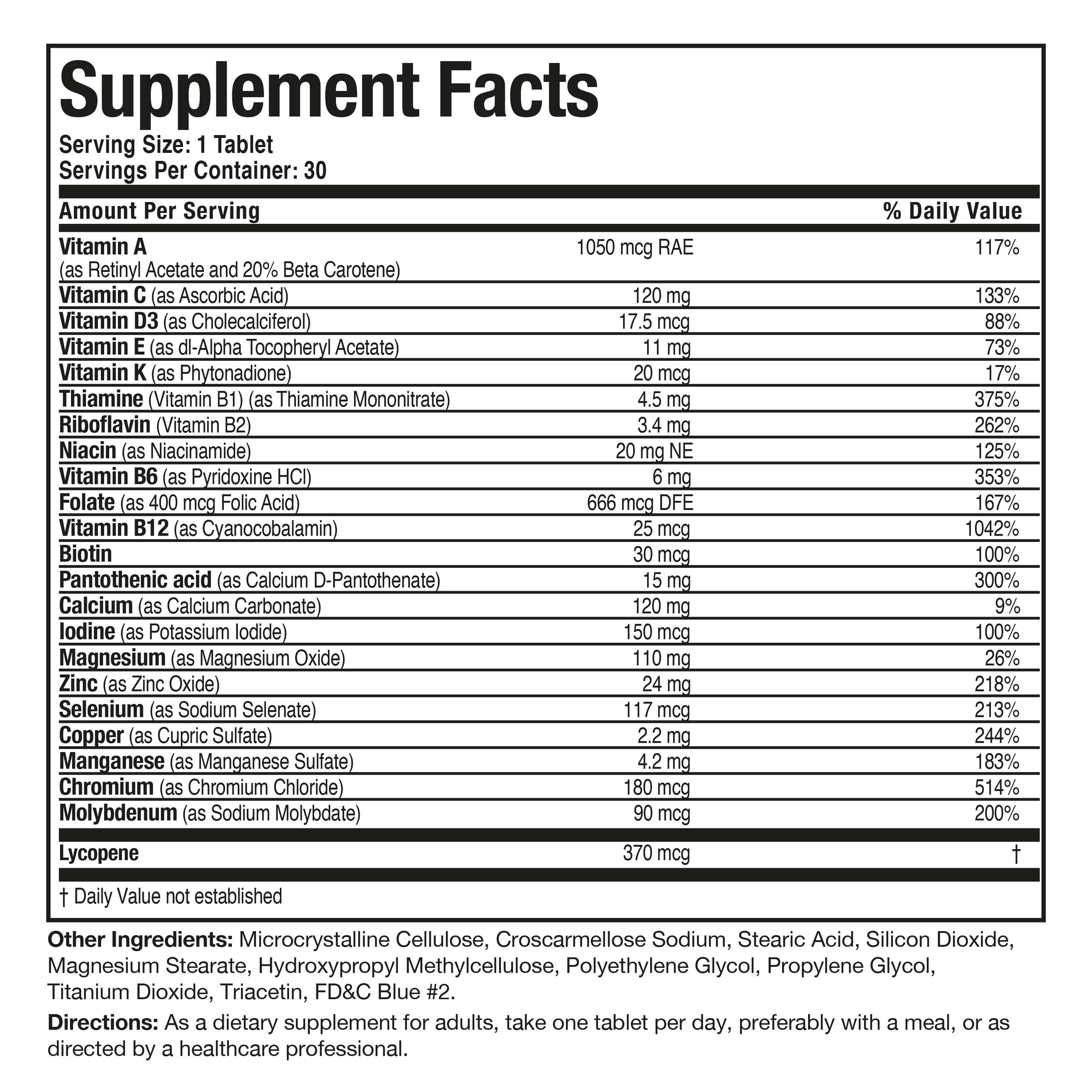 Bronson ONE™ Men's 50+ Complete Multivitamin - 30 Tablets | Vitamins ...