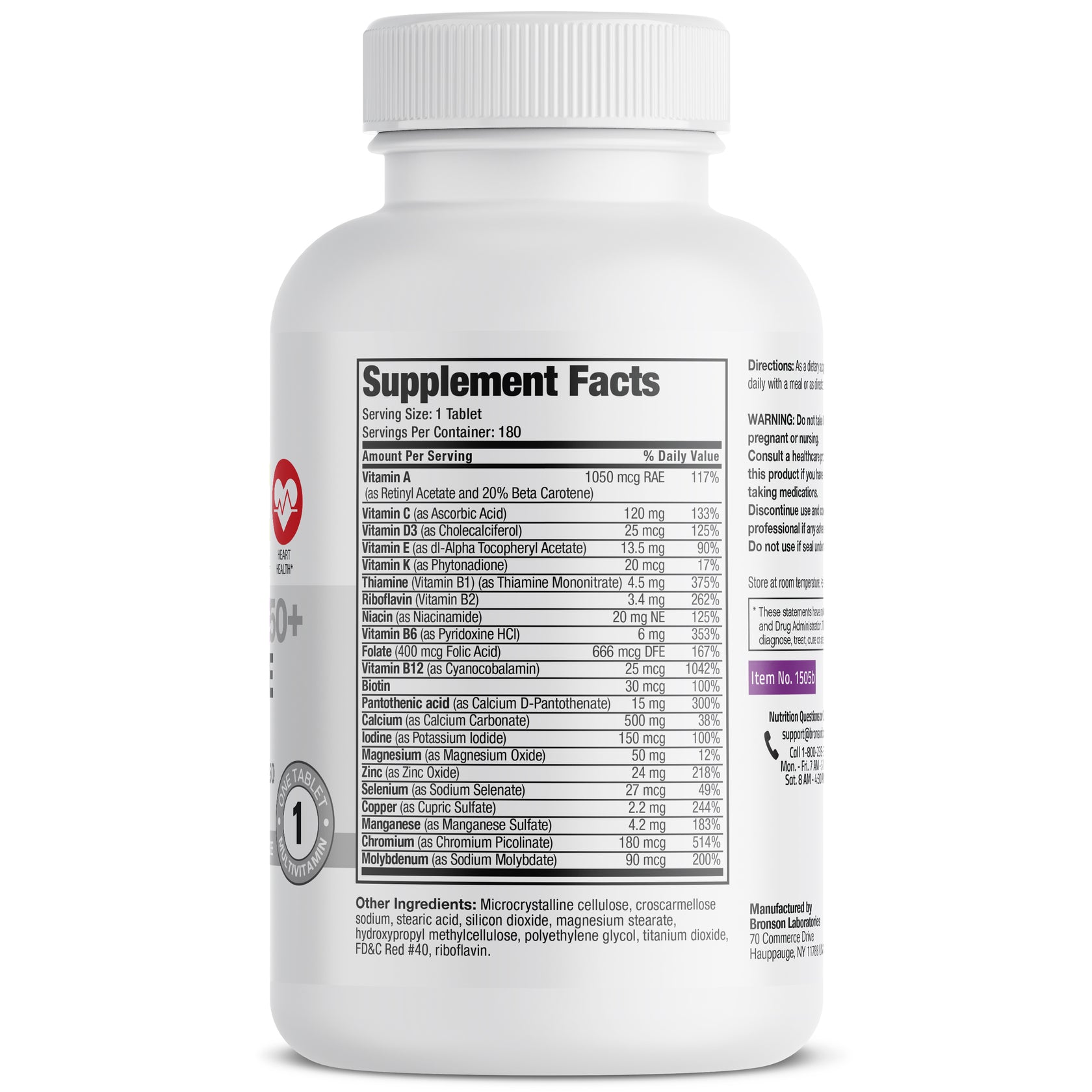 Bronson ONE Women’s 50+ Complete Multivitamin | Vitamins & Supplements ...