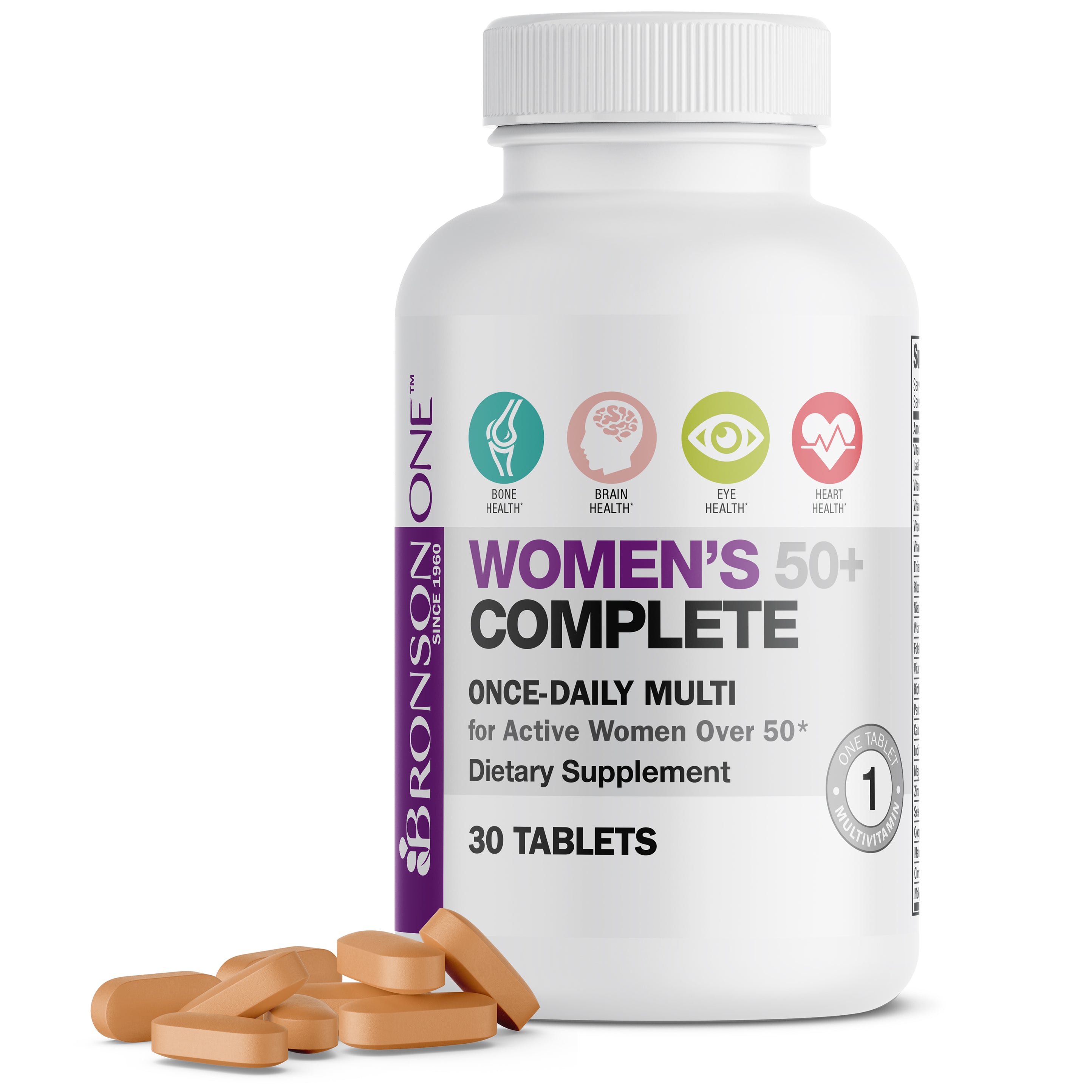 Bronson ONE Women’s 50+ Complete Multivitamin | Vitamins & Supplements ...