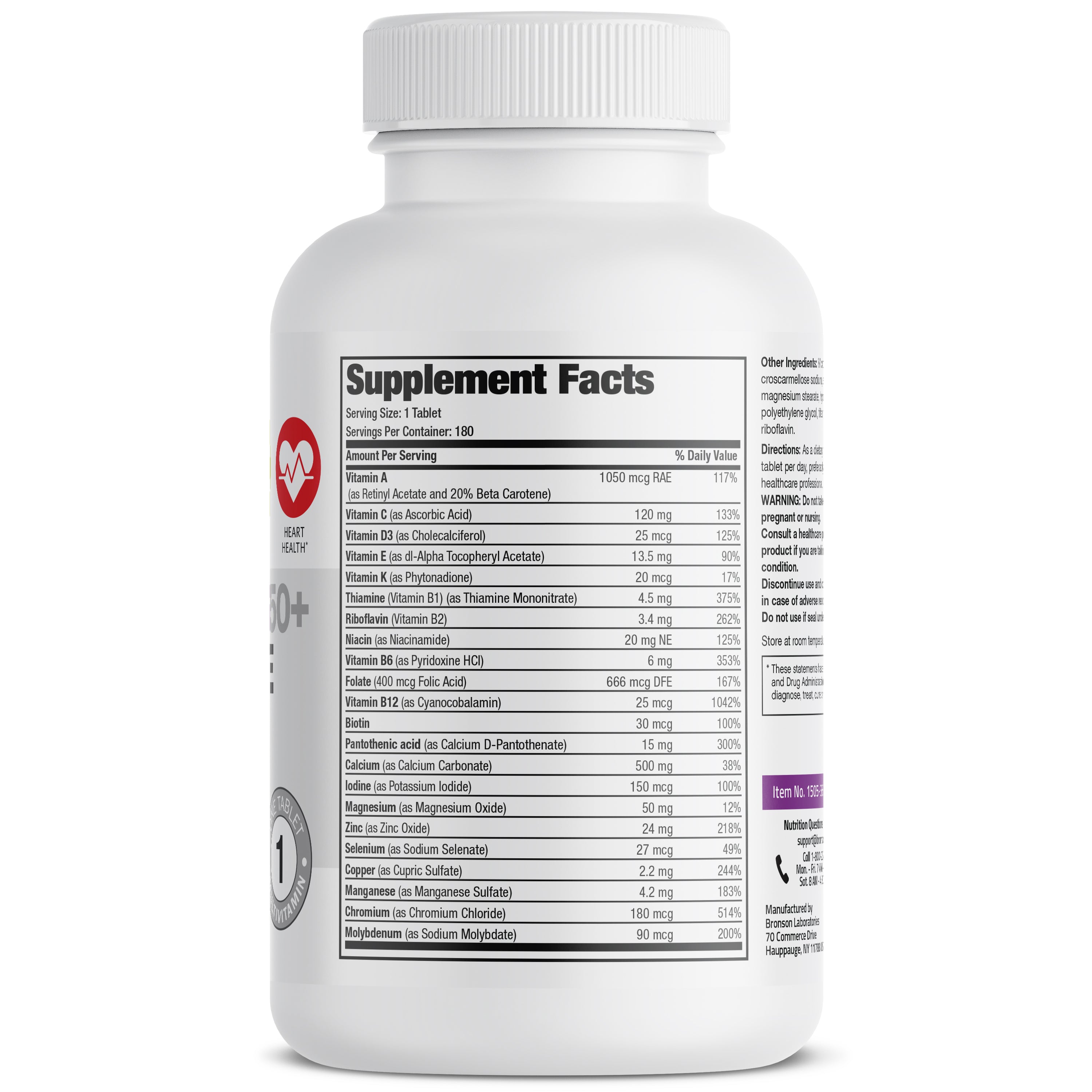 Bronson ONE Women’s 50+ Complete Multivitamin | Vitamins & Supplements ...