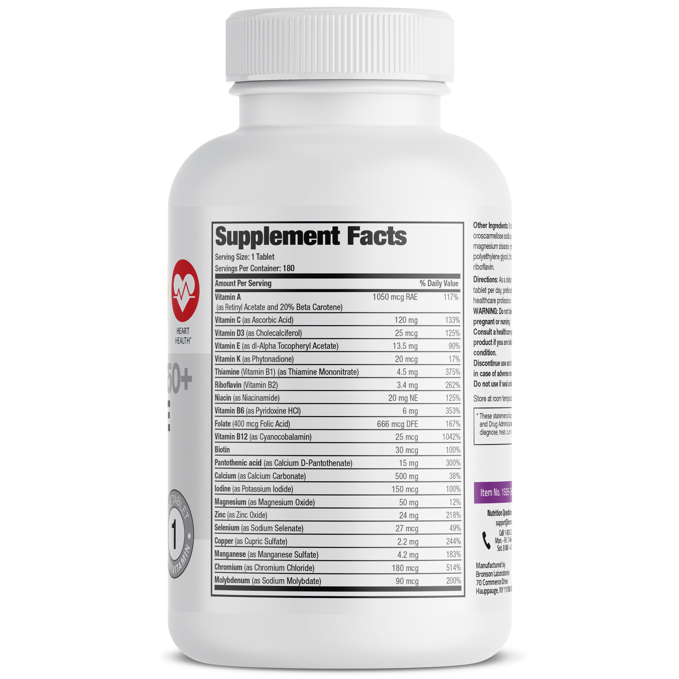 Bronson ONE Women’s 50+ Complete Multivitamin | Vitamins & Supplements ...