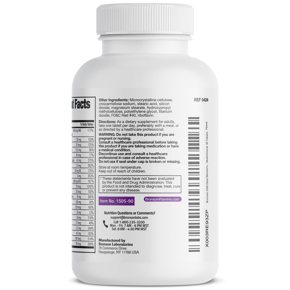 Bronson ONE Women’s 50+ Complete Multivitamin | Vitamins & Supplements ...