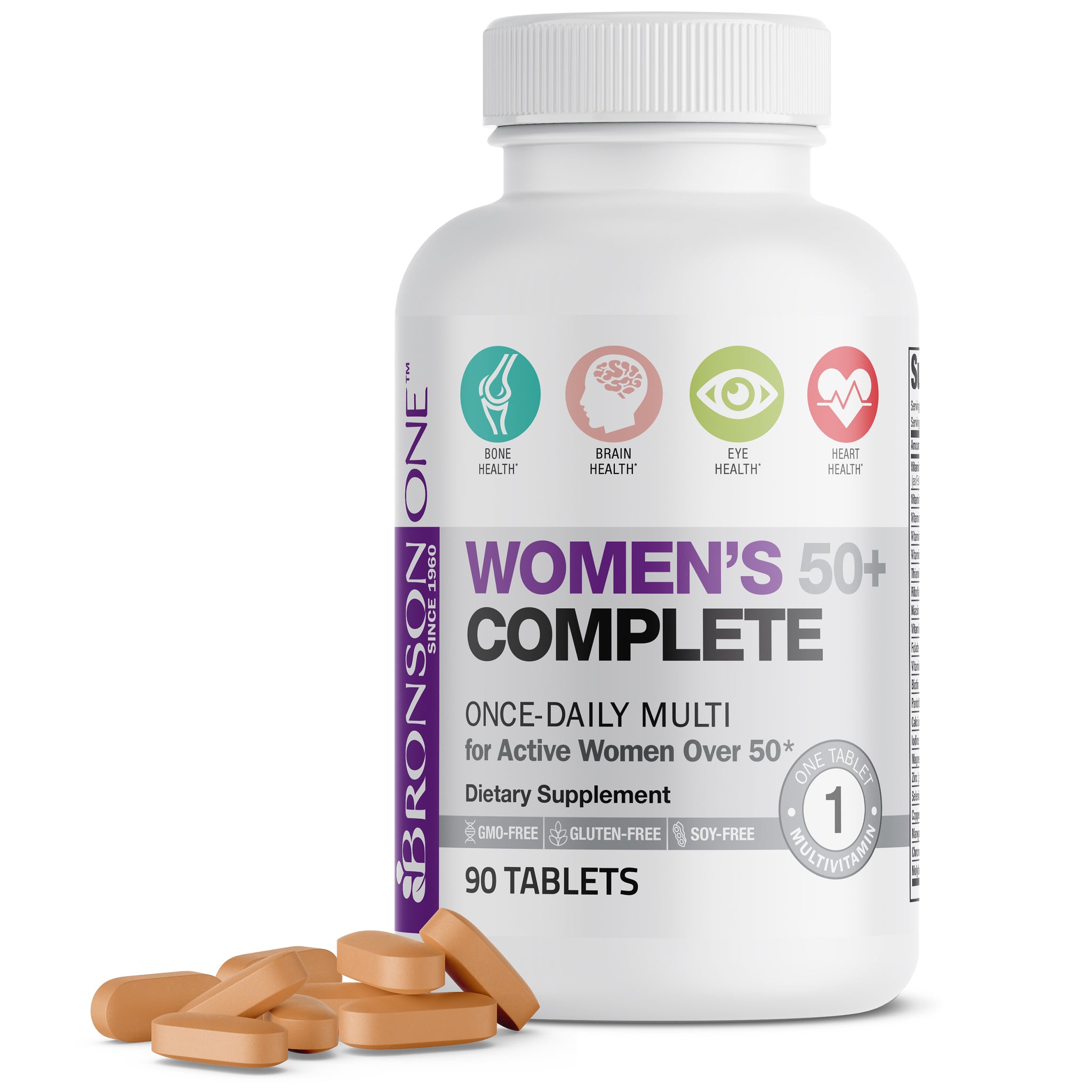 Bronson ONE Women’s 50+ Complete Multivitamin | Vitamins & Supplements ...