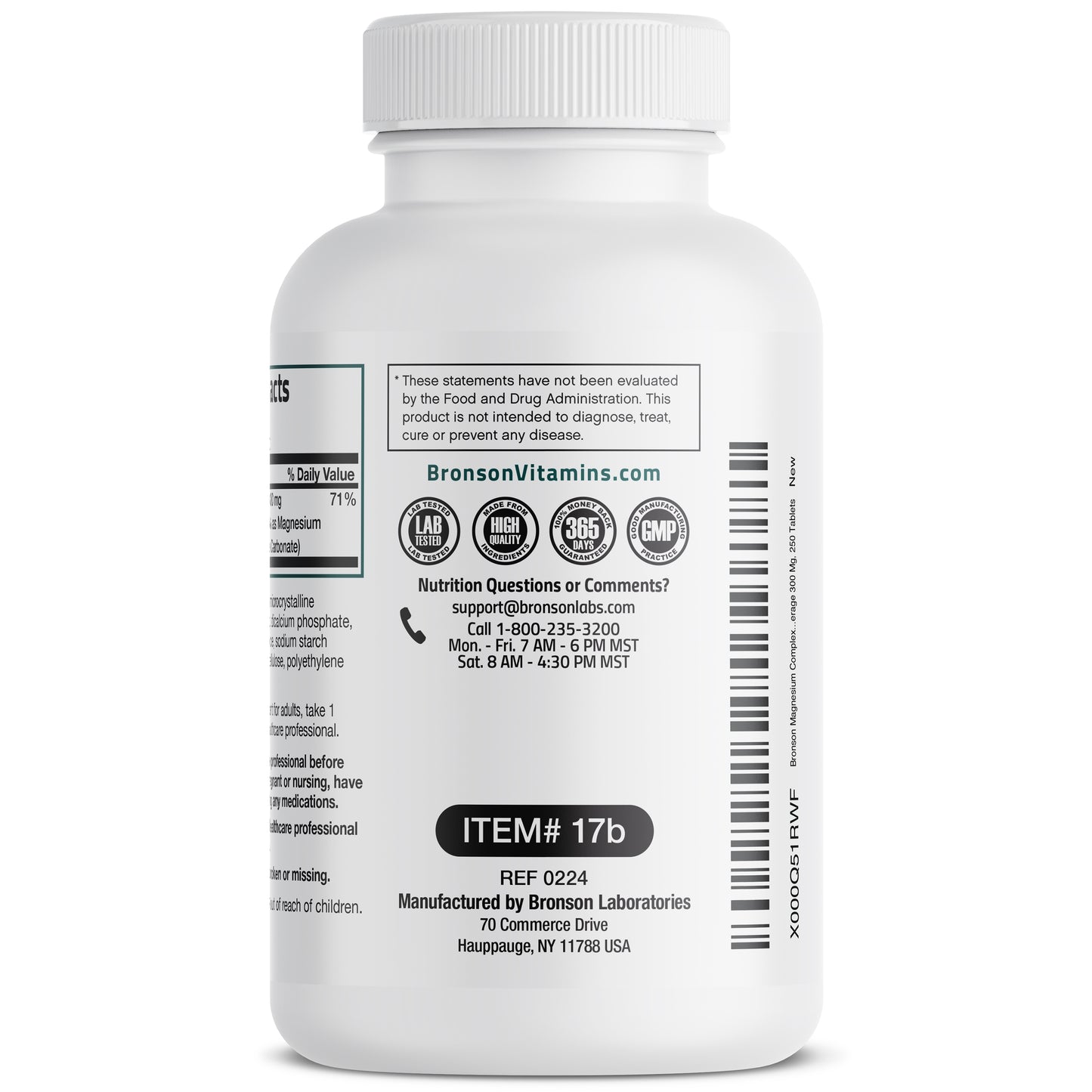 Bronson Magnesium Complex Maximum Coverage - 300 mg | Vitamins ...